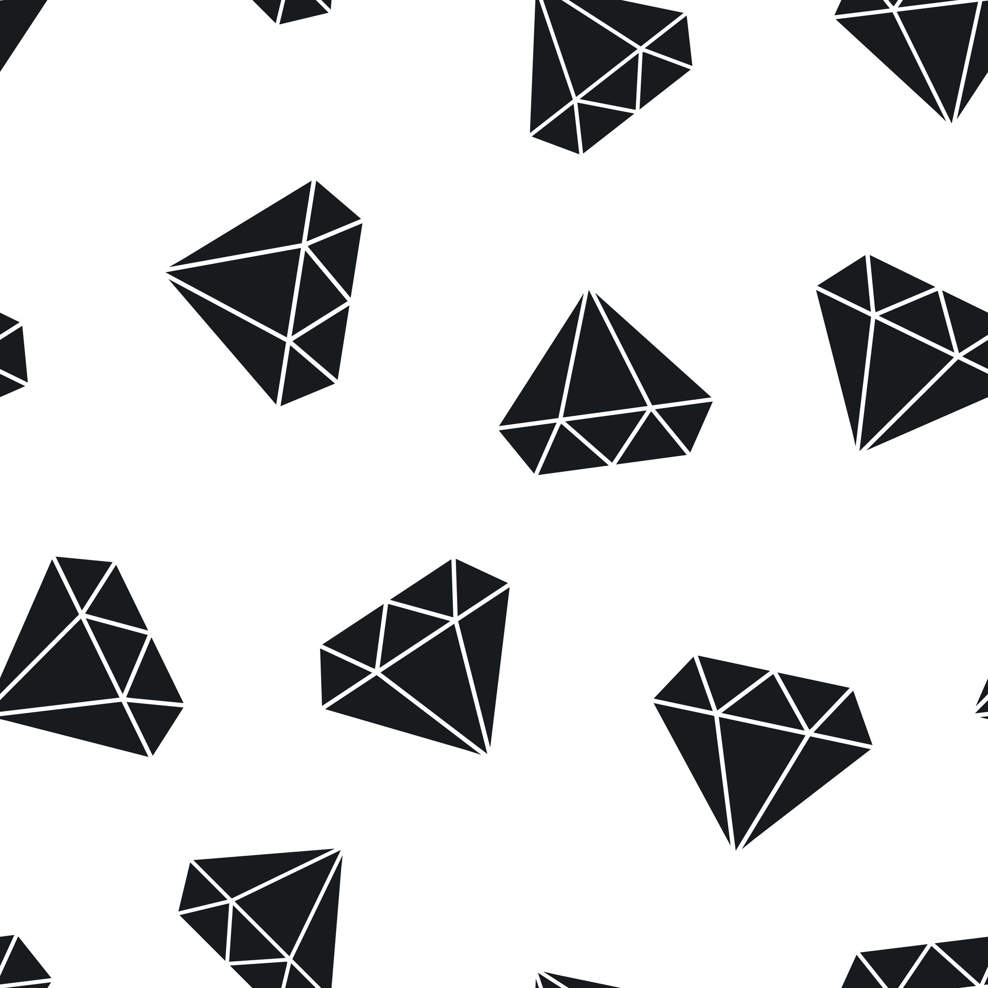Diamond Jewel Gem Icon Seamless Pattern Background Business Concept