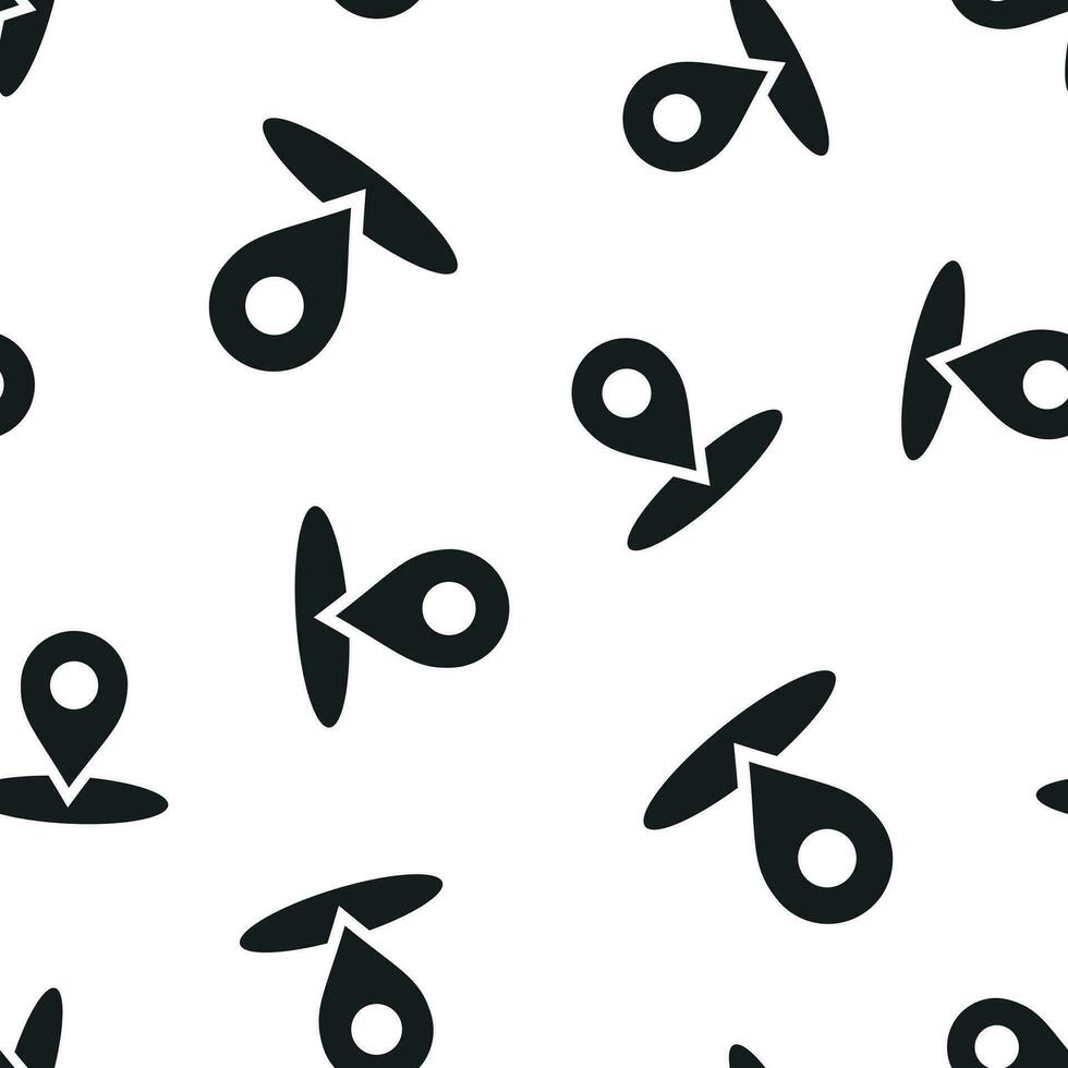 Map Pointer Icon Seamless Pattern Background Business Concept Vector