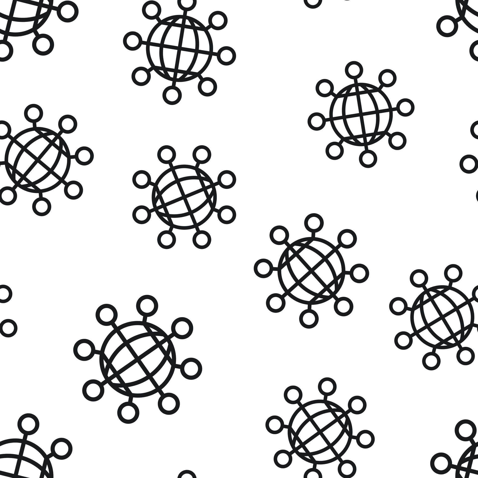 Sharing globe icon seamless pattern background. Business concept vector ... Sharing globe icon seamless pattern background. Business concept vector ...