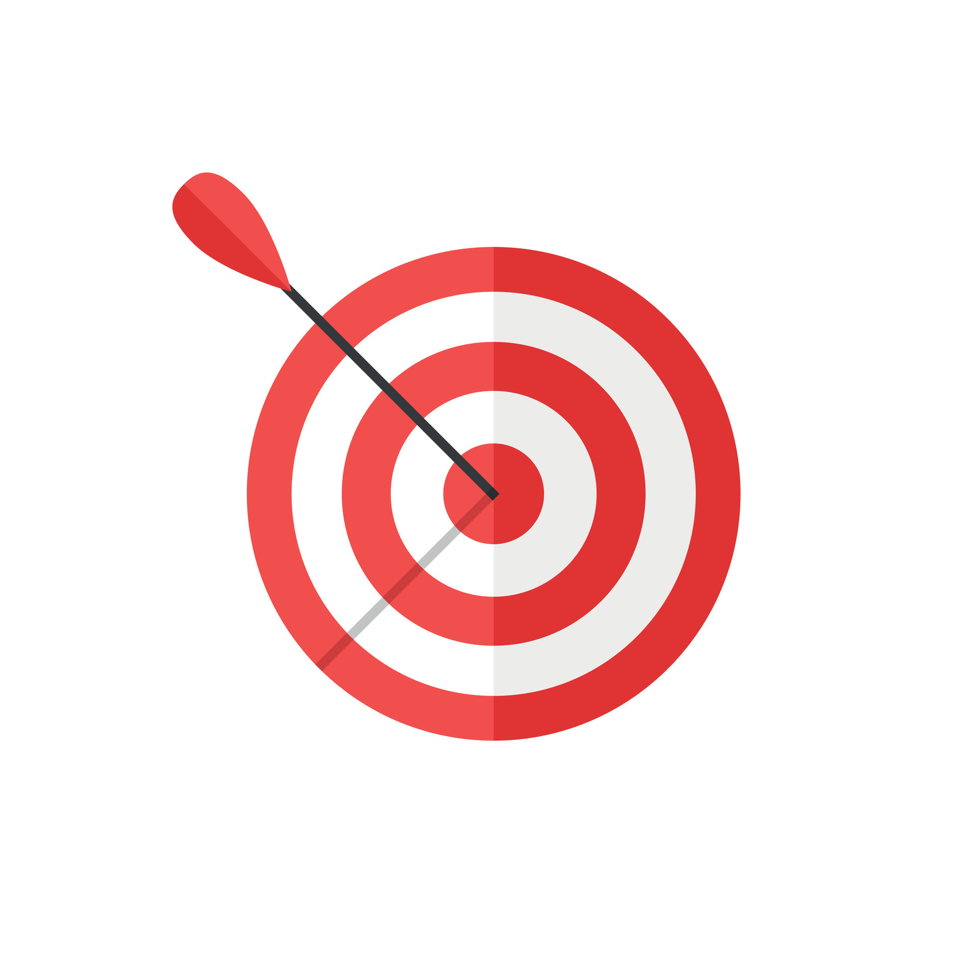 Target Aim Vector Icon In Flat Style Darts Game Illustration On White