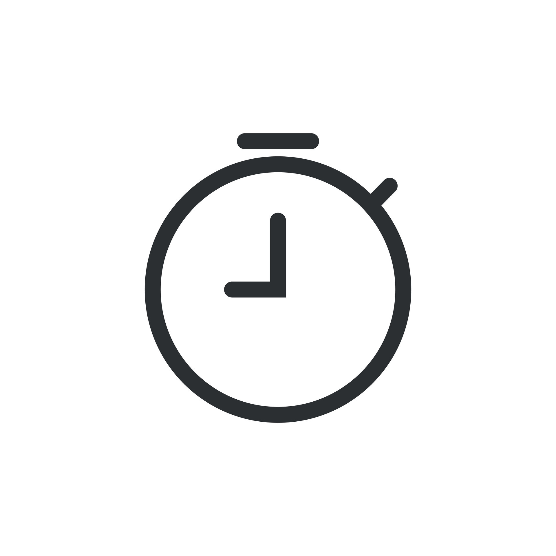 Clock Timer Icon In Flat Style Time Alarm Illustration On White