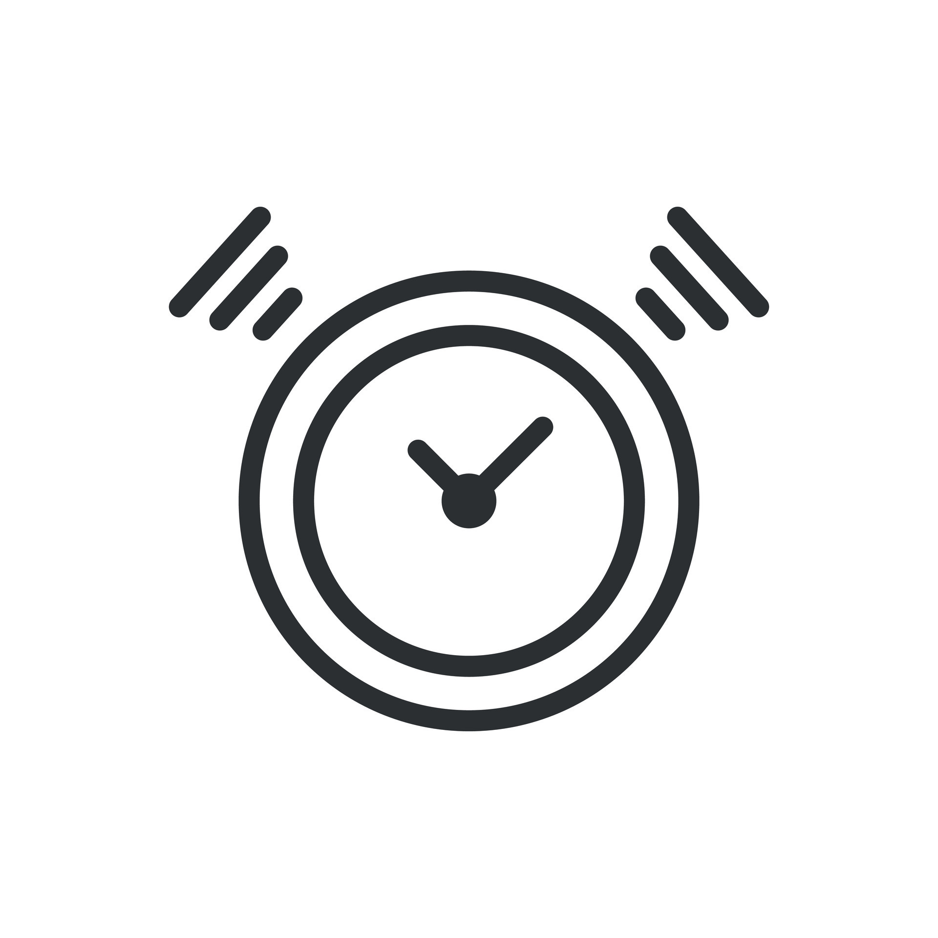 Clock Timer Icon In Flat Style Time Alarm Illustration On White