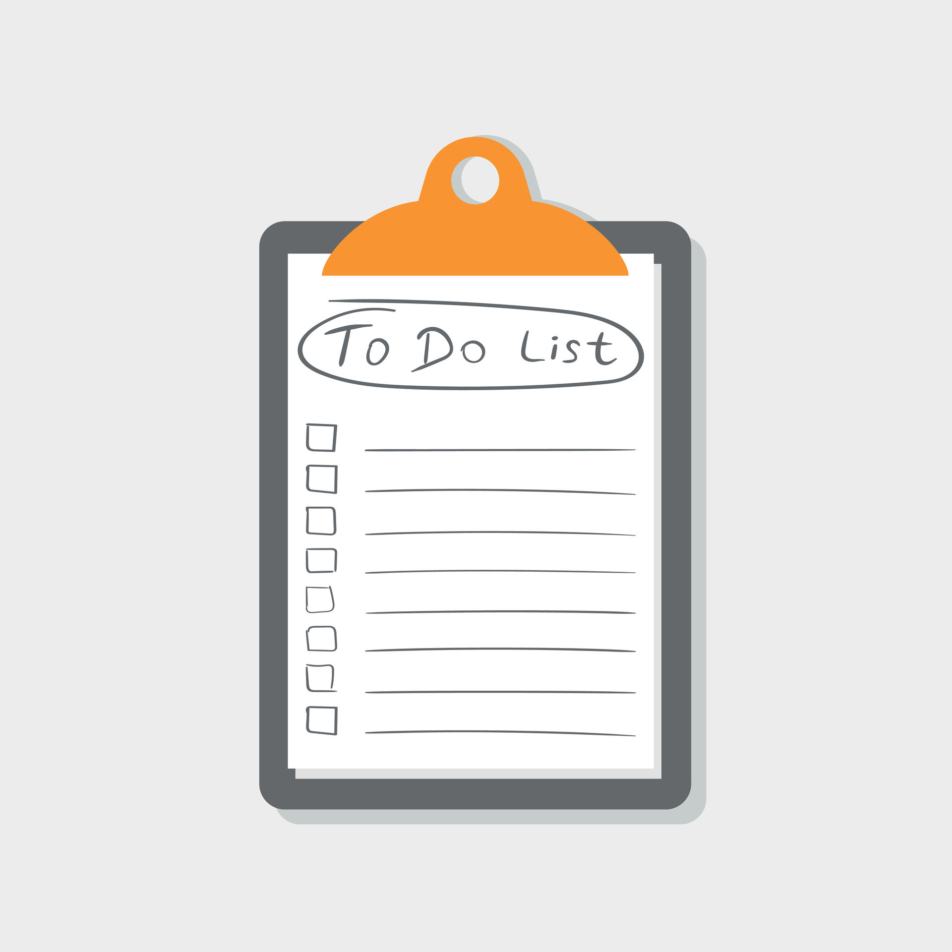To do list icon with hand drawn text. Checklist, task list vector ...