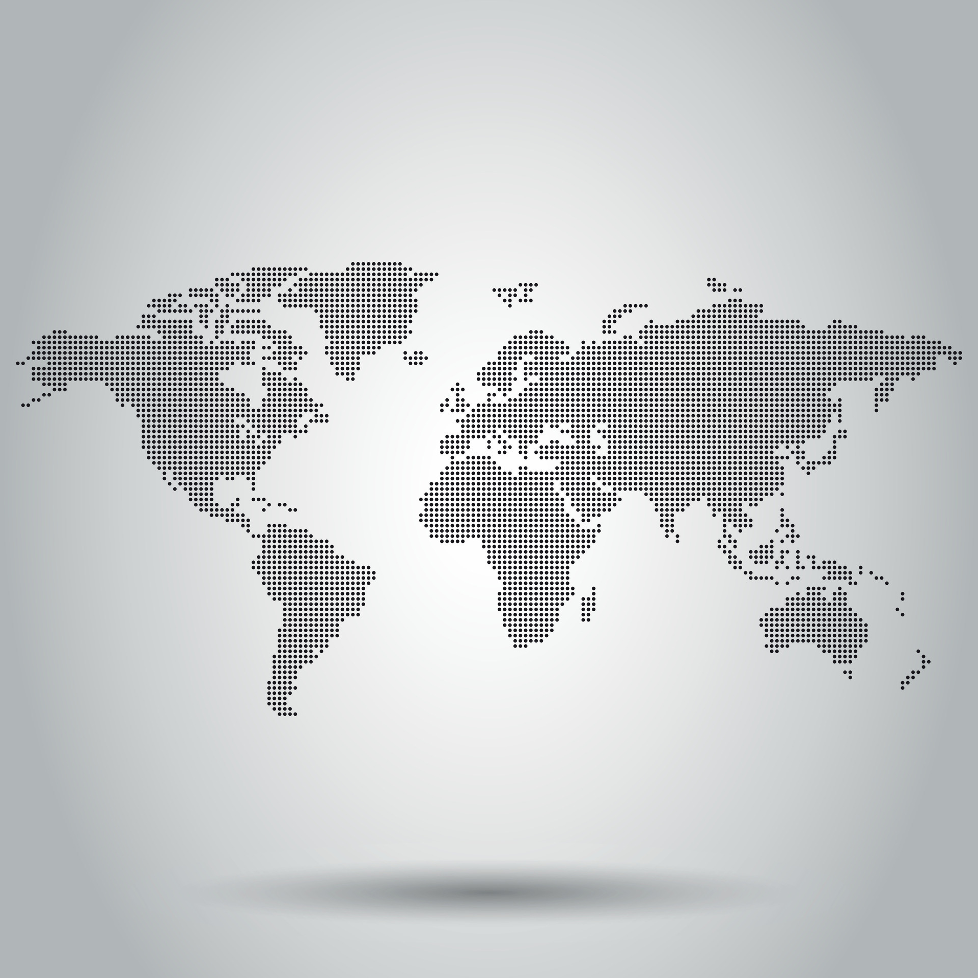 Dotted blank world map icon. Business concept world map pictogram ... Dotted blank world map icon. Business concept world map pictogram ...