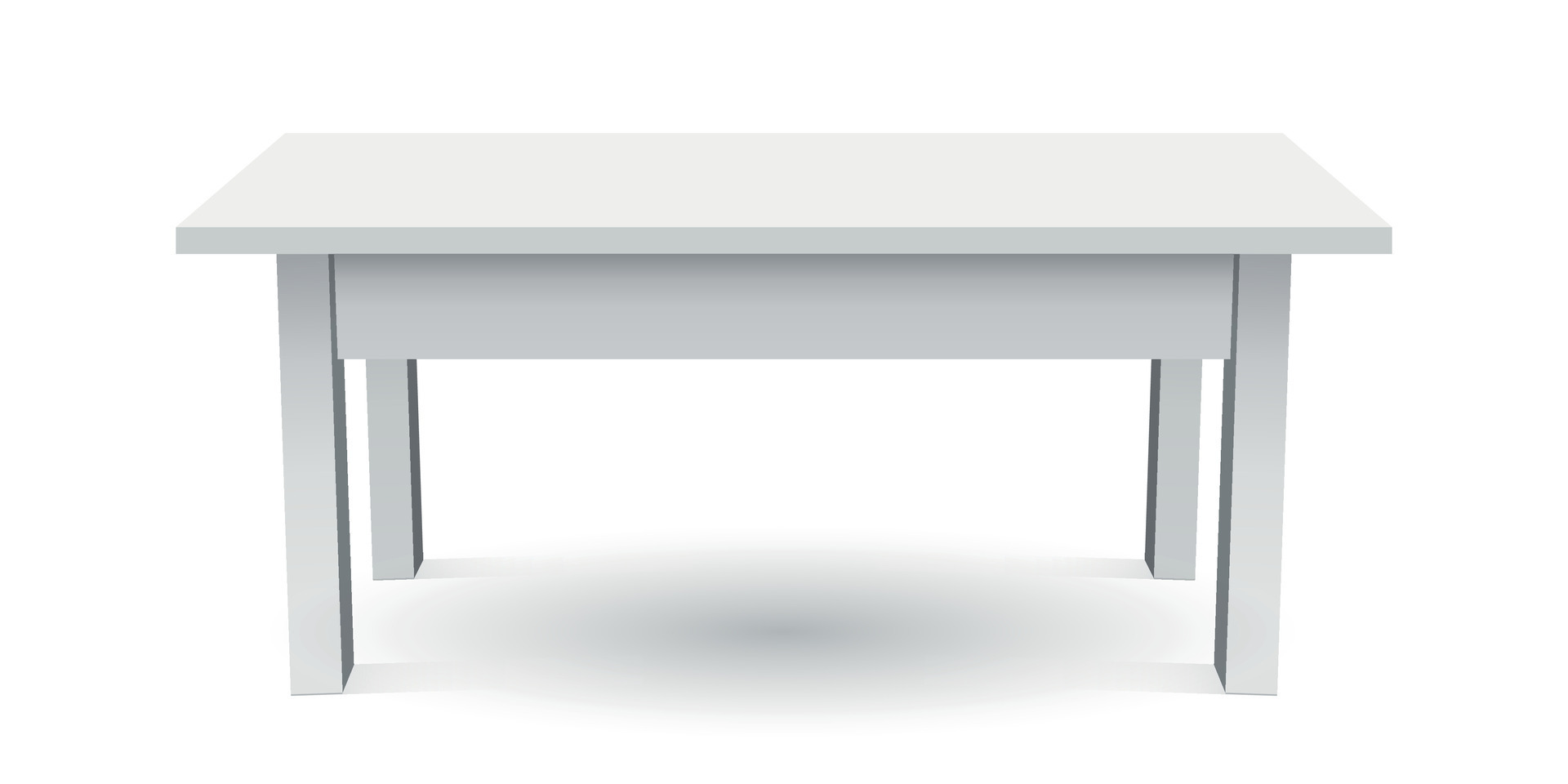 Vector 3d Table For Object Presentation Empty White Top Table Isolated On White Background