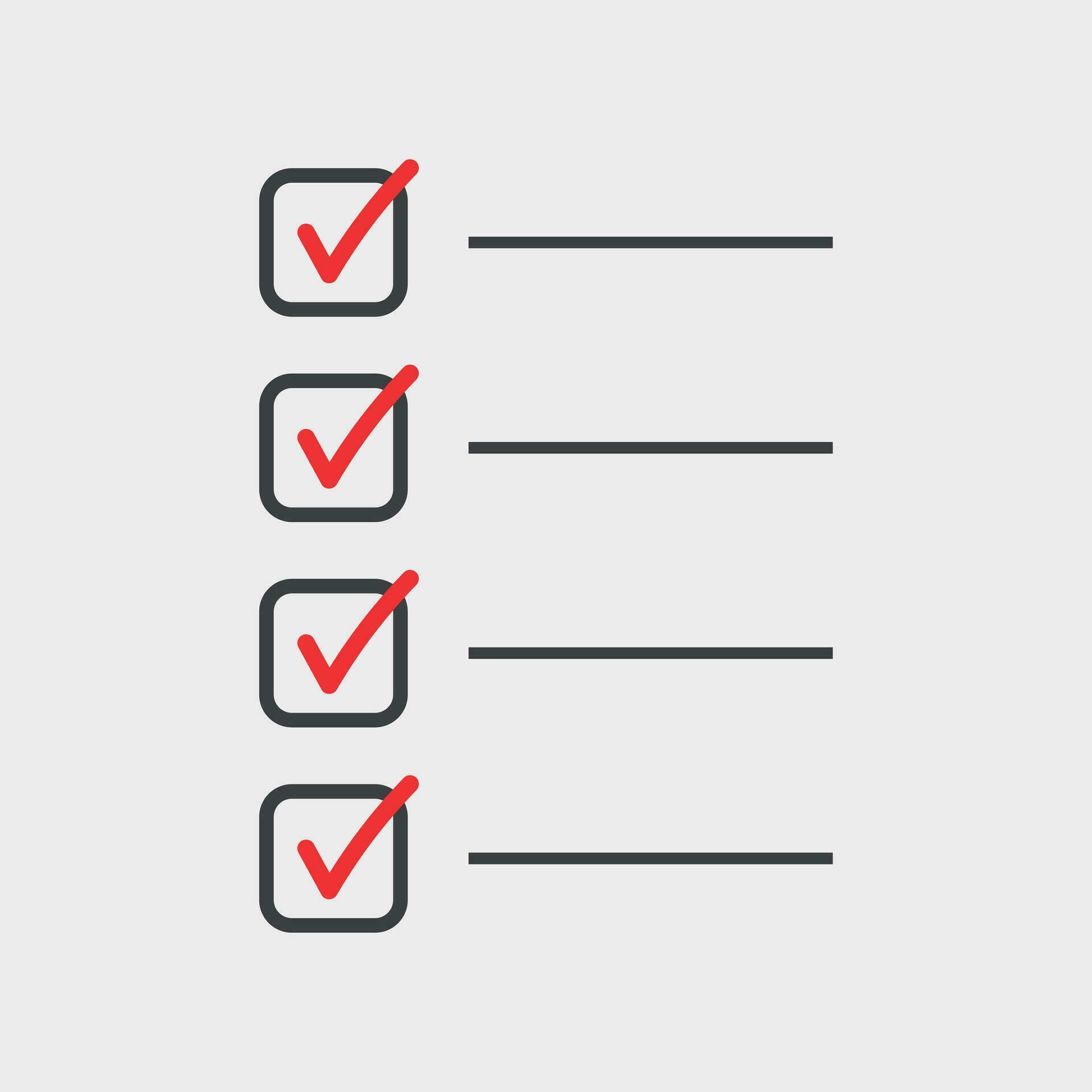 To do list icon. Checklist, task list vector illustration in flat style. Reminder concept icon ...