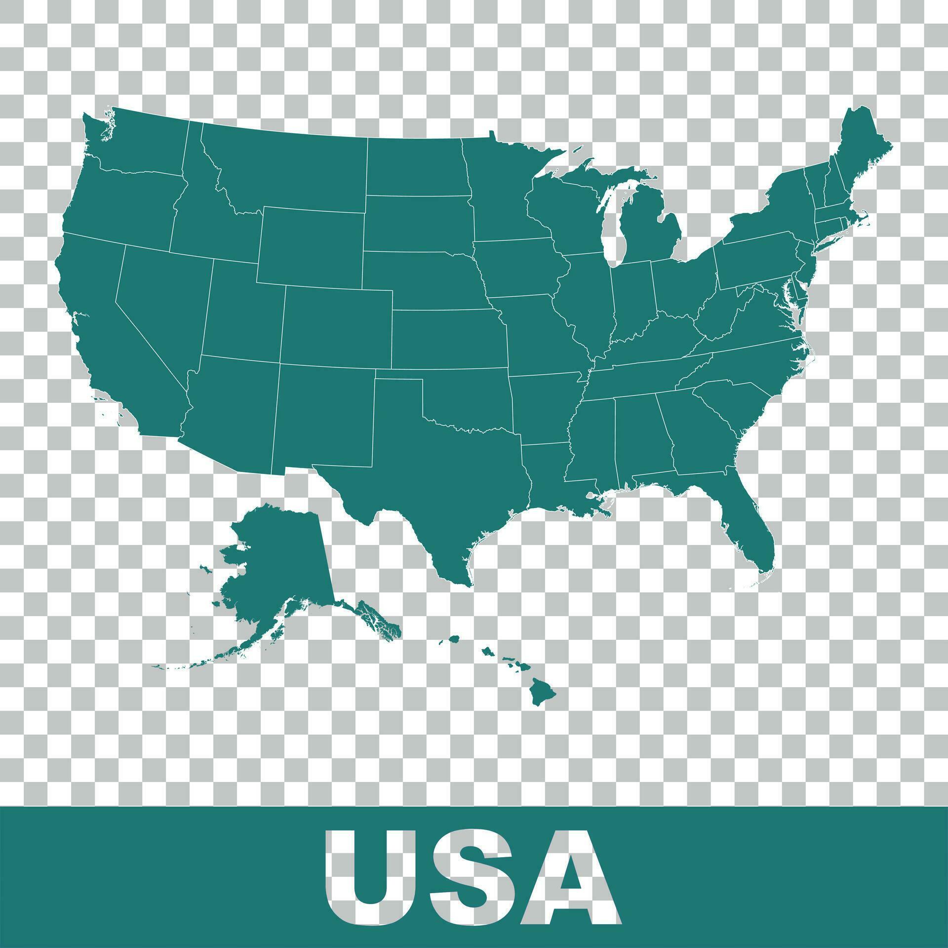 High detailed vector map - United States. USA vector flat 26161869 ...