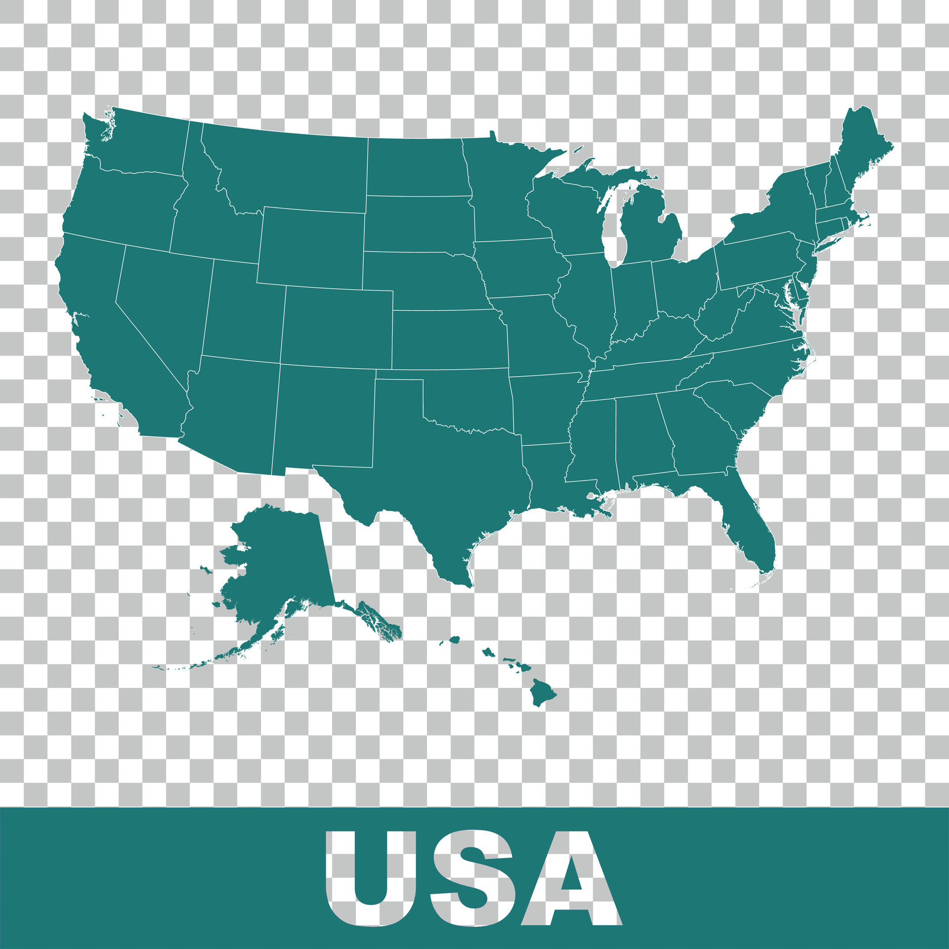 High detailed vector map - United States. USA vector flat 26161869 ...