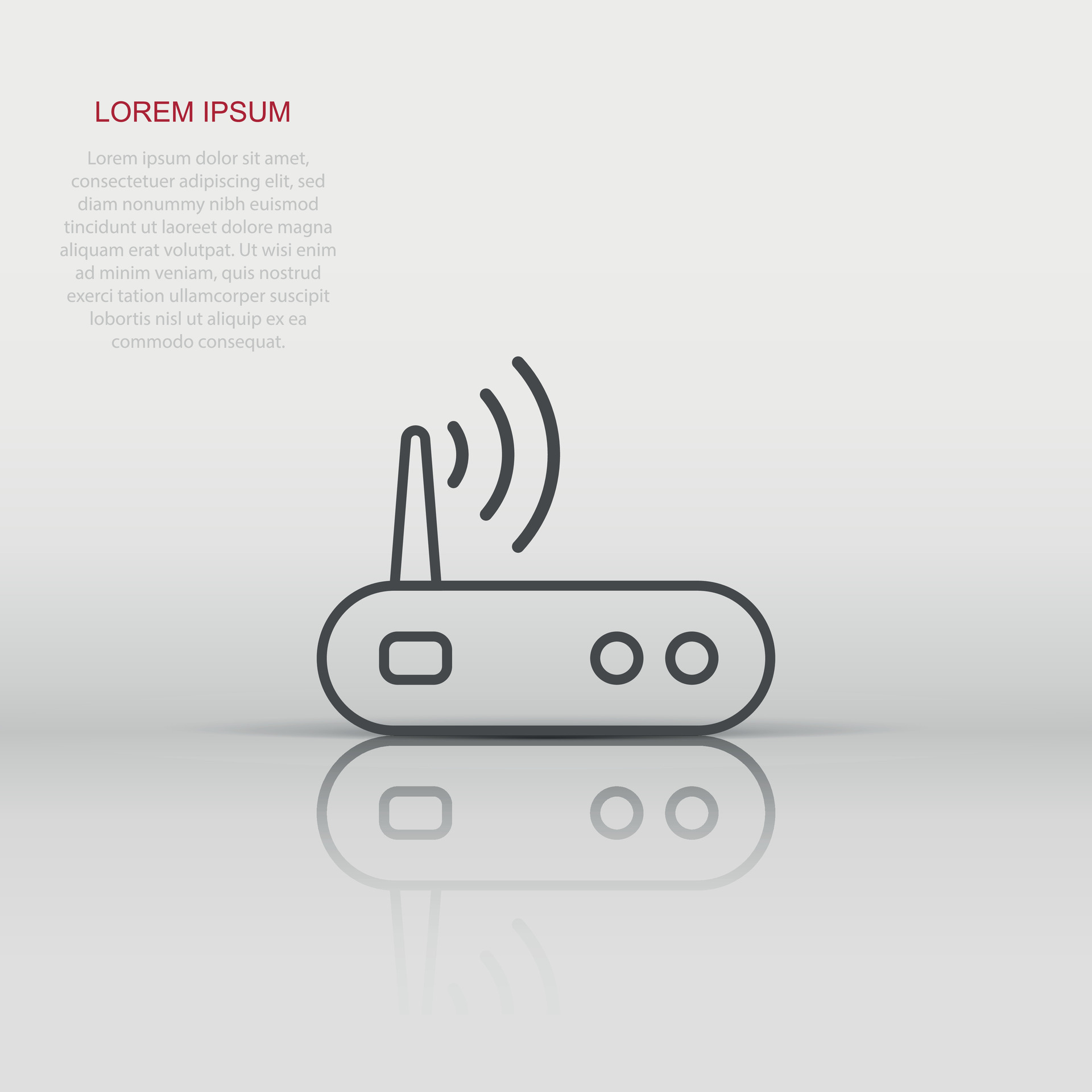 Wifi Router Icon In Flat Style Broadband Vector Illustration On White