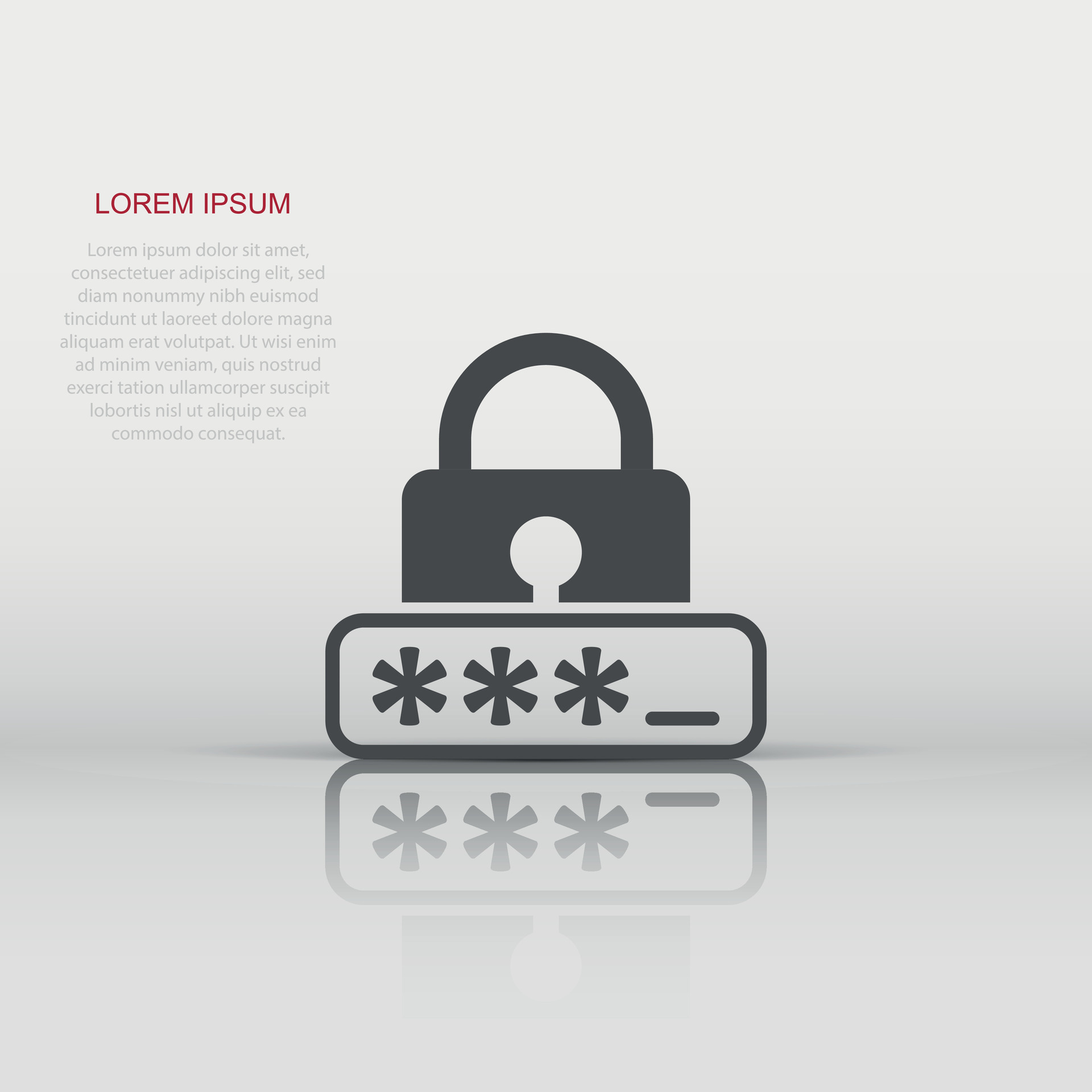 Login Icon In Flat Style Password Access Vector Illustration On White