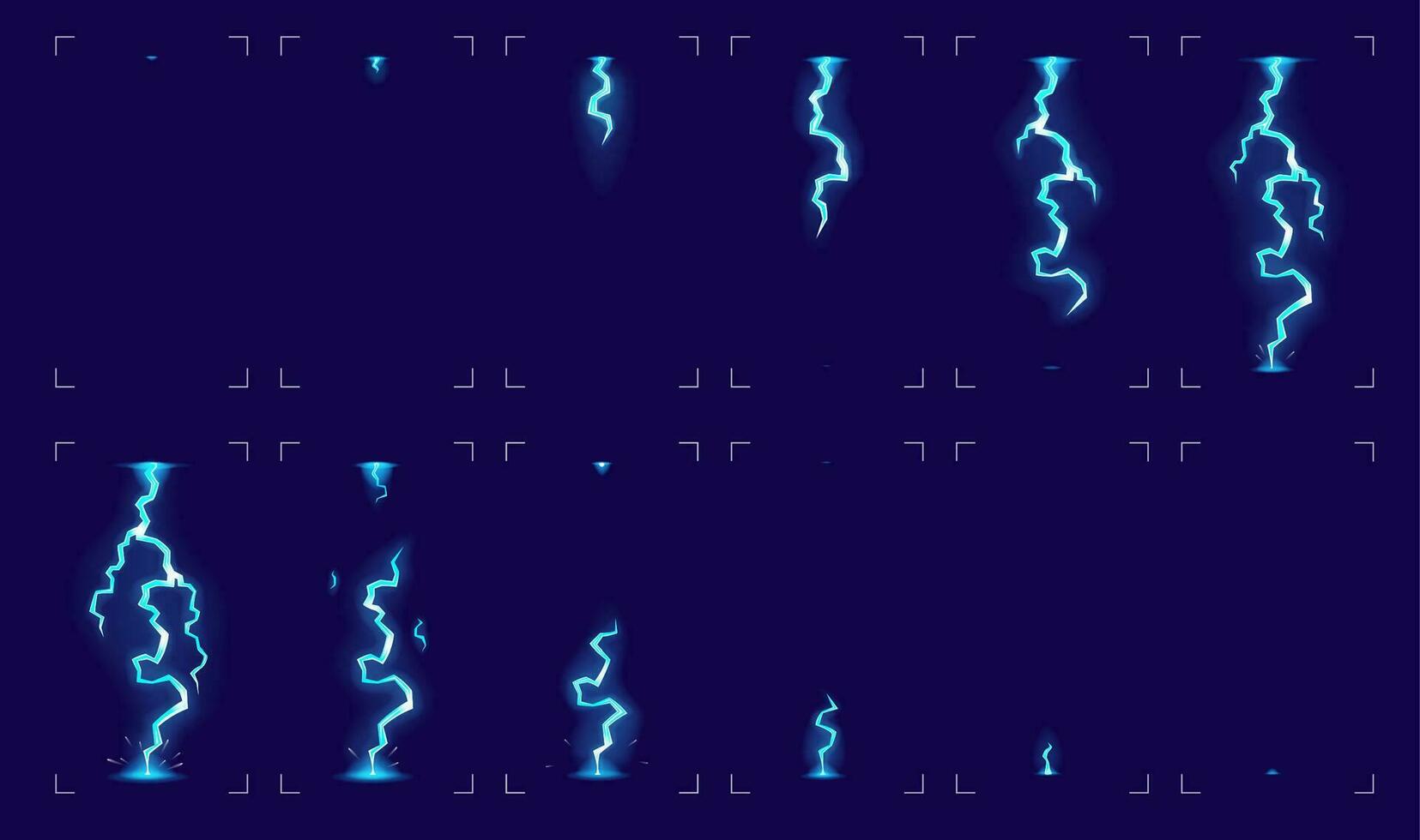 Cartoon lightning sprite animation, thunderbolt 26167692 Vector Art at Vecteezy