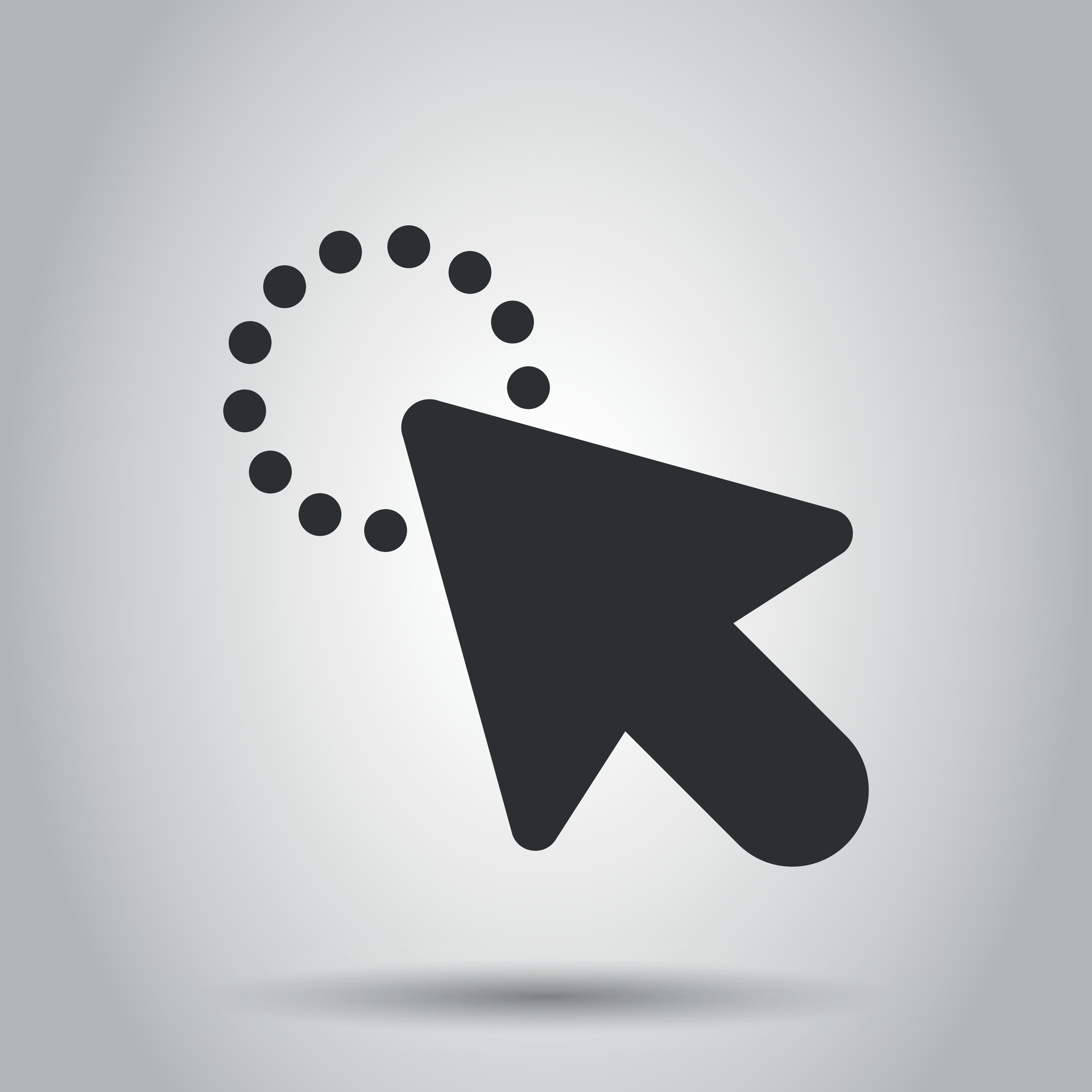 Computer mouse cursor icon in flat style. Arrow cursor vector ...