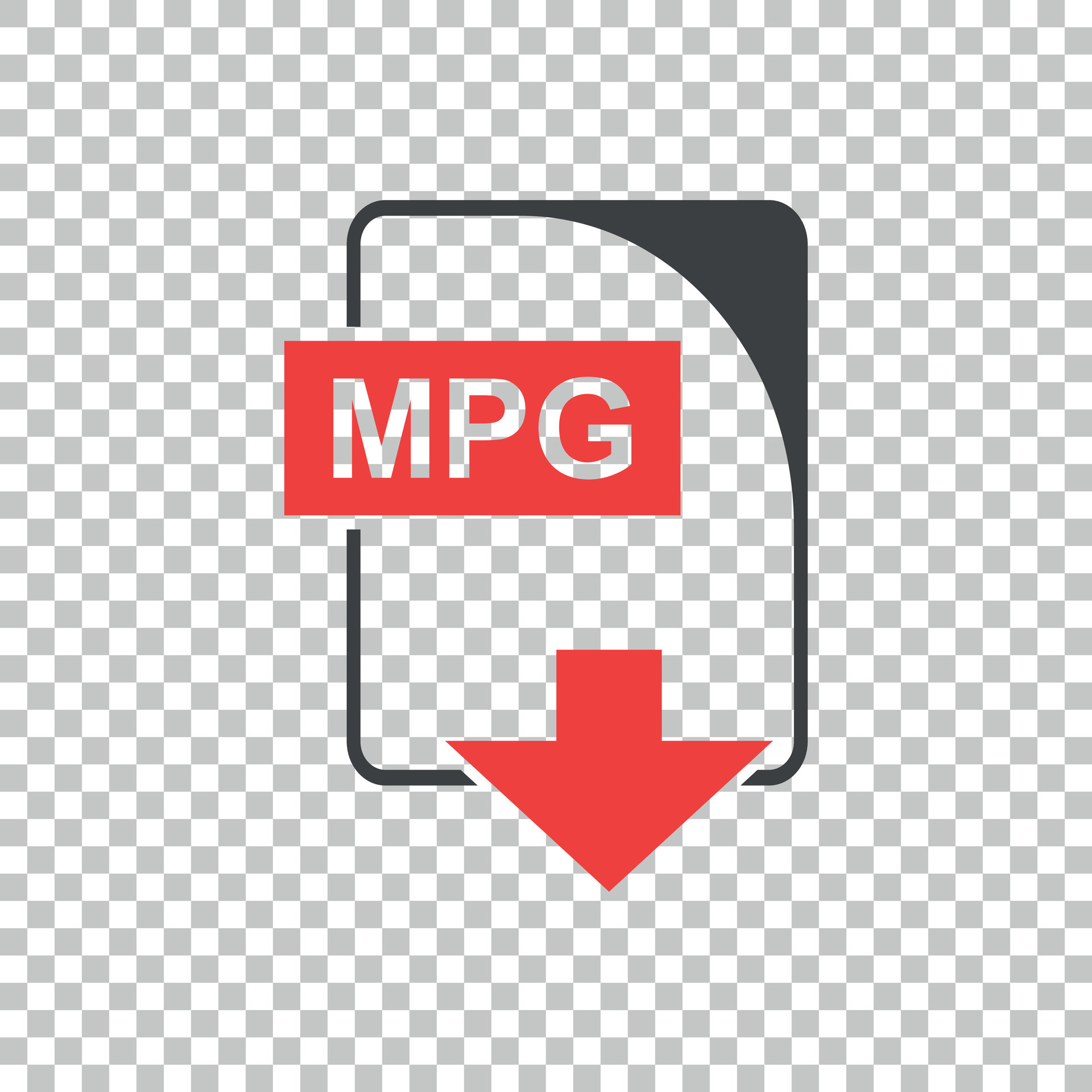 MPG file Icon vector flat 26168233 Vector Art at Vecteezy