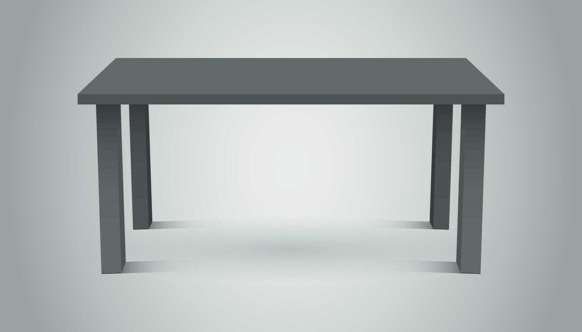 Vector 3d table for object presentation. Empty dark top table on gray background. 26168533 ...
