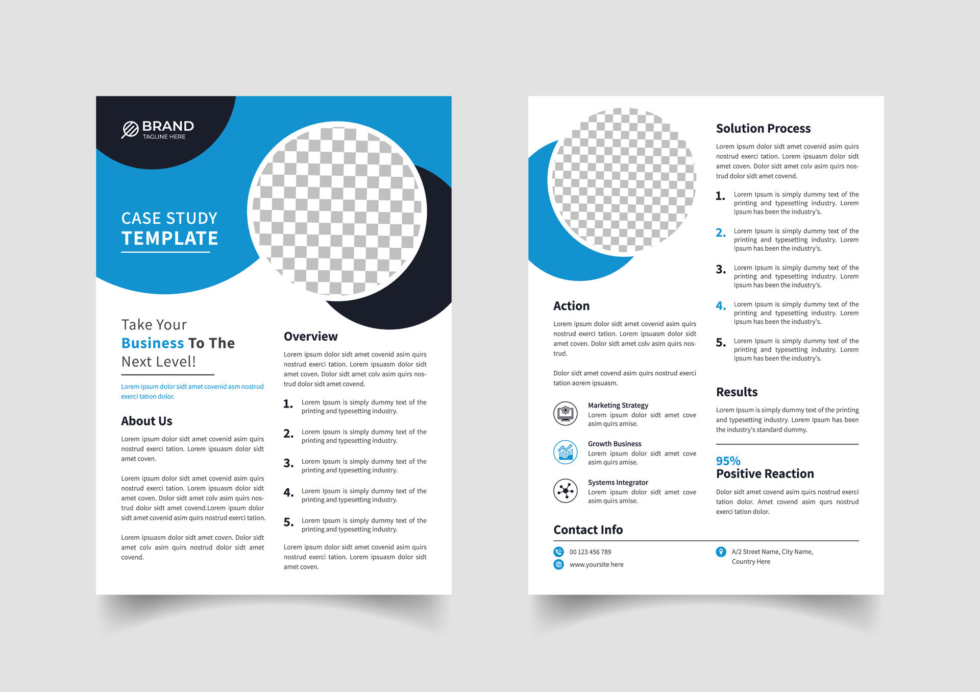 Creative case study template design 26169577 Vector Art at Vecteezy