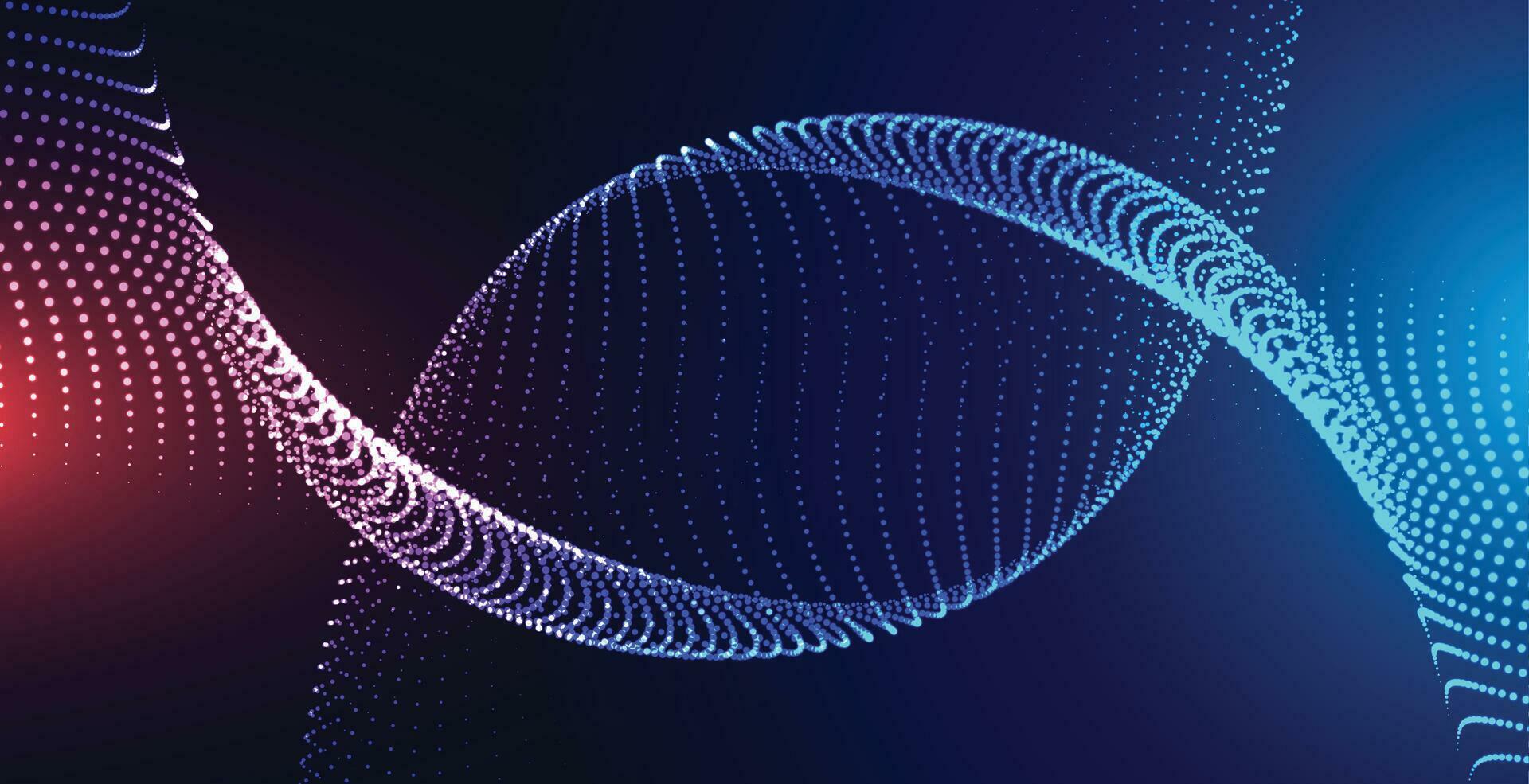 Abstract Waving Particle Technology Background Design. Abstract wave moving dots flow particles ...