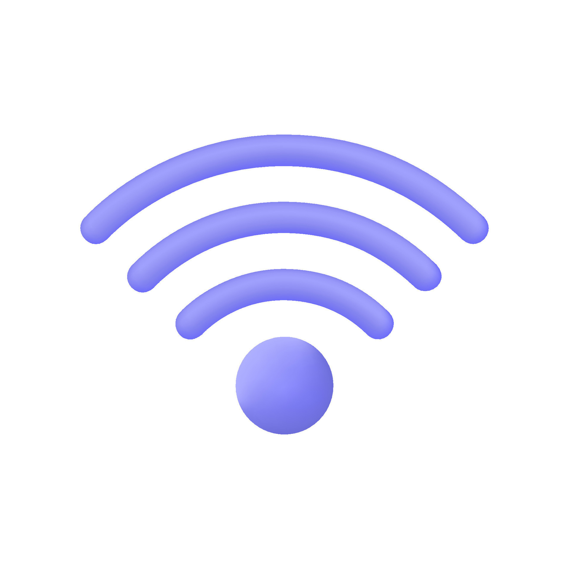 3d wifi signal icon in cartoon style. the concept of a good network connection signal. vector ...