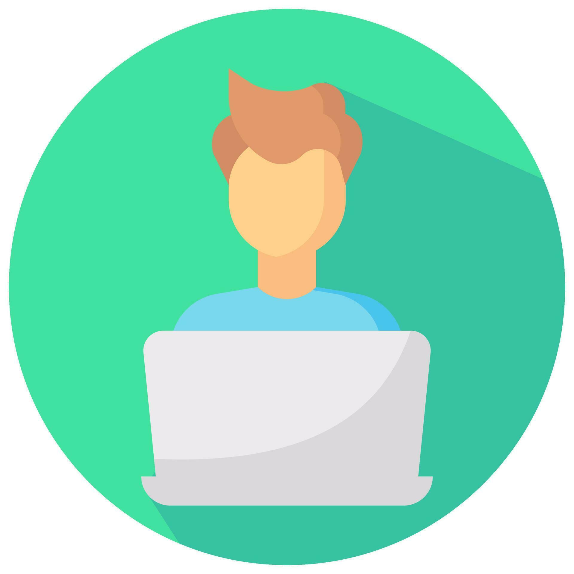 programmer avatar vector round flat icon 26175115 Vector Art at Vecteezy