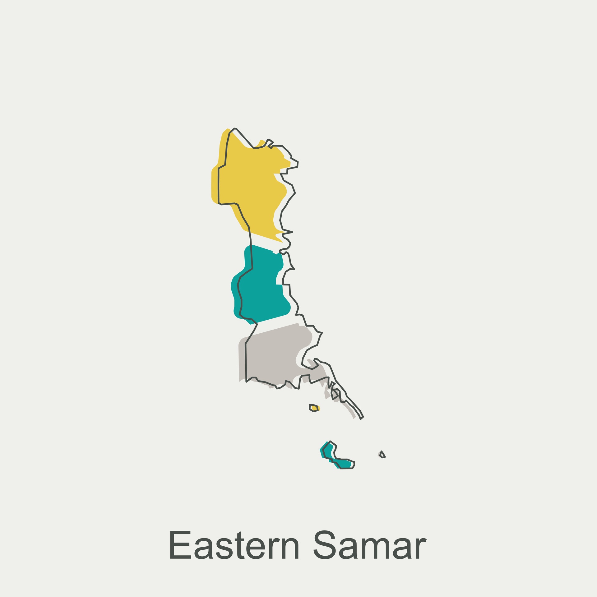 Map of Eastern Samar geometric design, World Map International vector template with outline ...