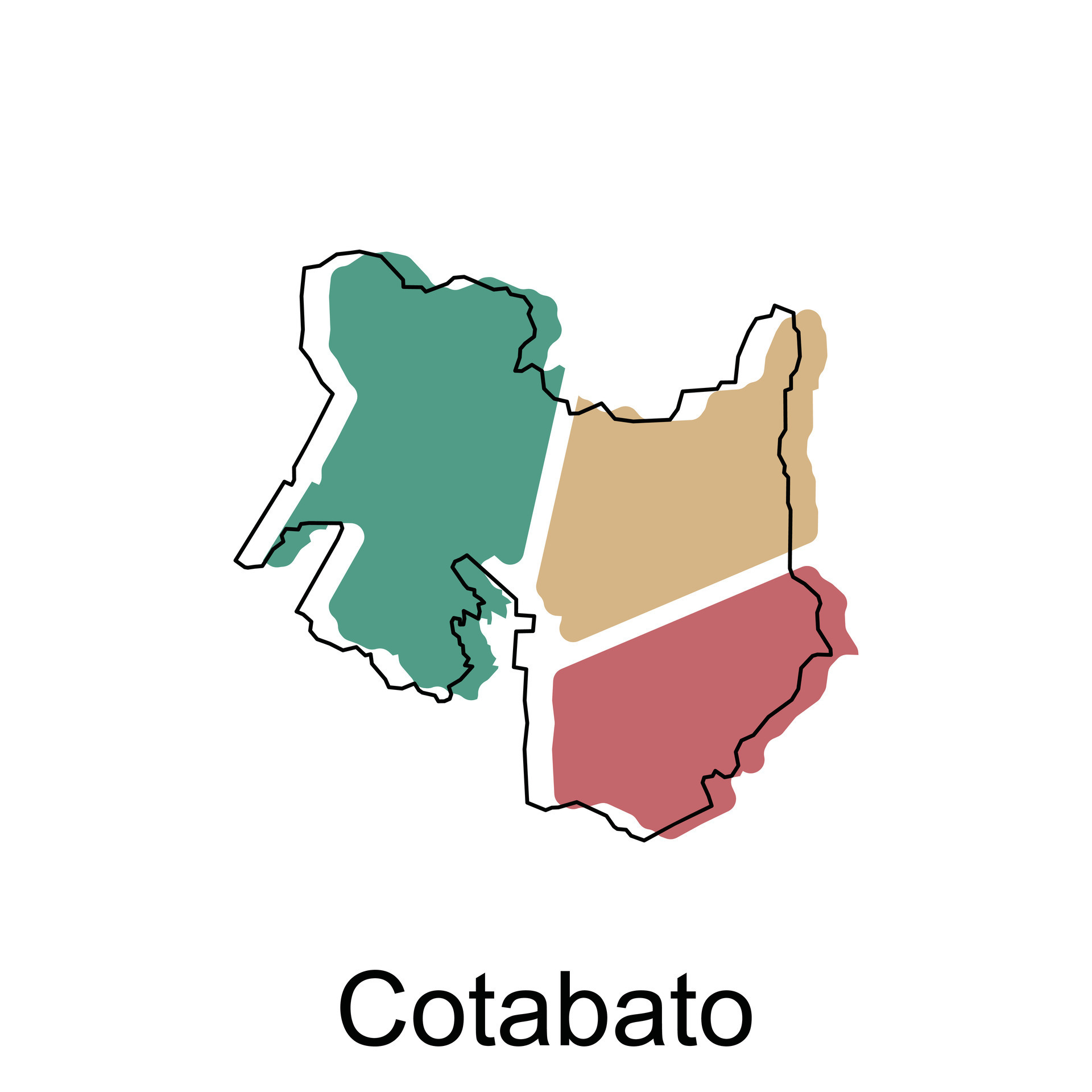 vector map of Cotabato modern outline, High detailed vector Philippines ... vector map of Cotabato modern outline, High detailed vector Philippines ...