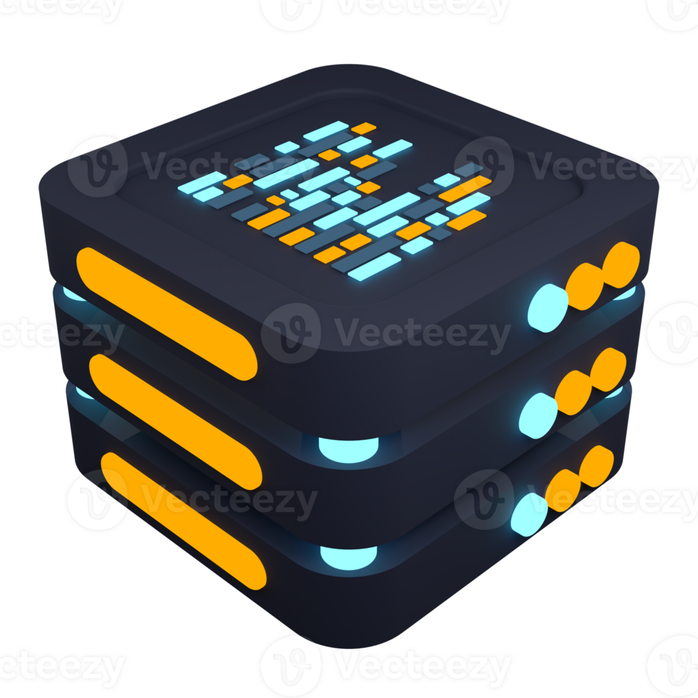 3d Server Icon Computer Server 3d Render Icon Cloud Computing 3d