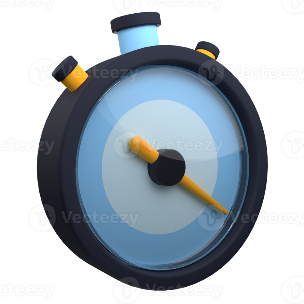 3d Stopwatch Icon 3d Render Timer Icon 3d Rendering Cartoon Style Stopwatch Icon 3d Rendering
