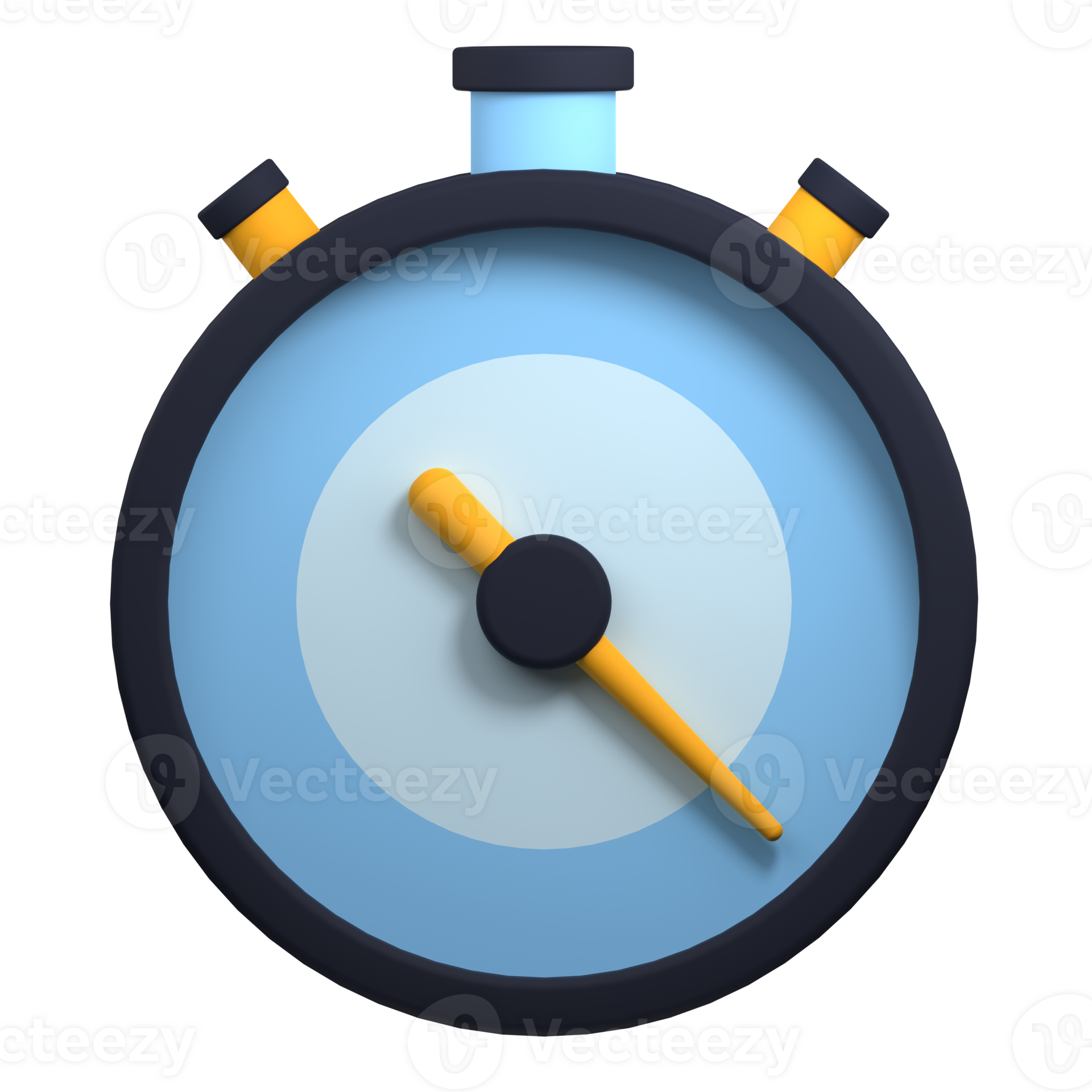3d Stopwatch Icon 3d Render Timer Icon 3d Rendering Cartoon Style Stopwatch Icon 3d Rendering