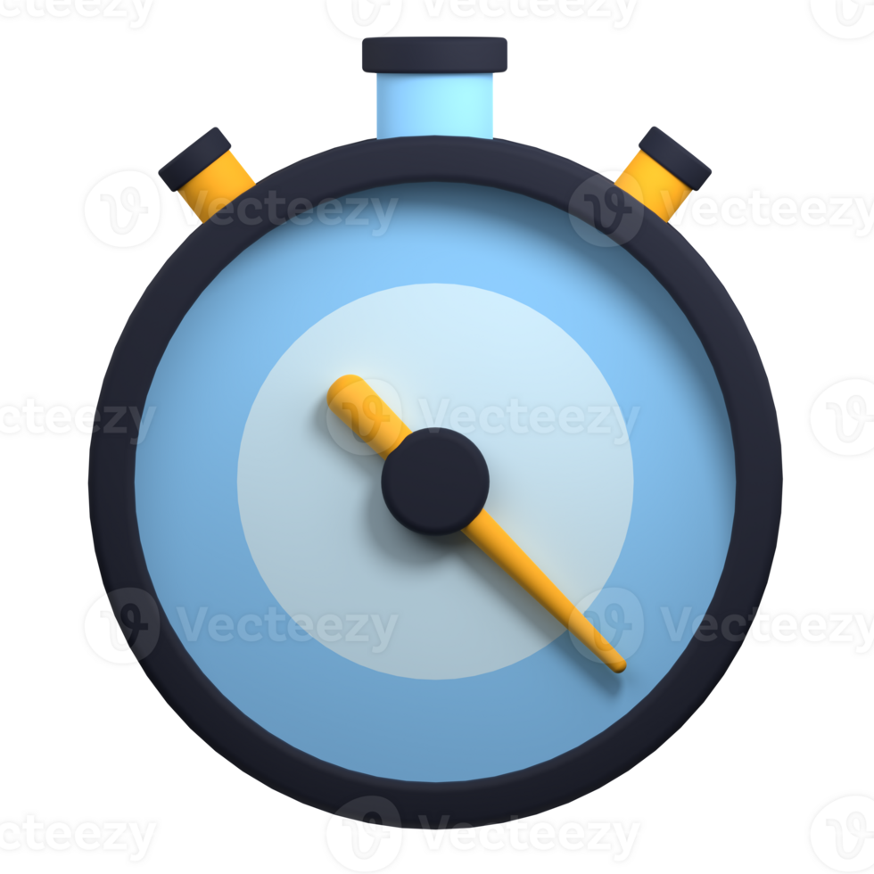 3d Stopwatch Icon 3d Render Timer Icon 3d Rendering Cartoon Style Stopwatch Icon 3d Rendering