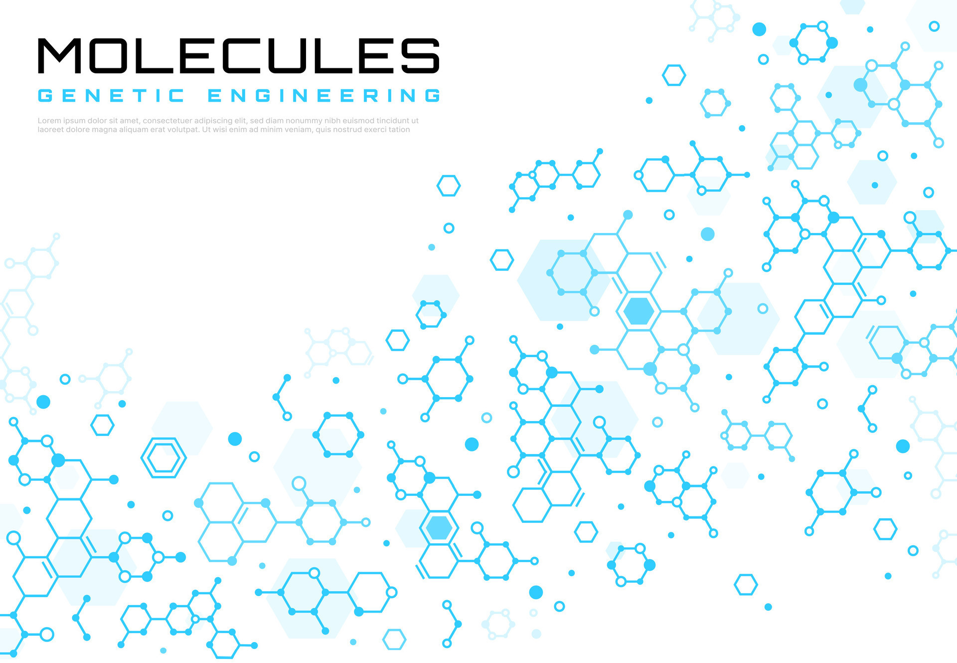 Molecule Background With Science Molecular Pattern 26177865 Vector Art
