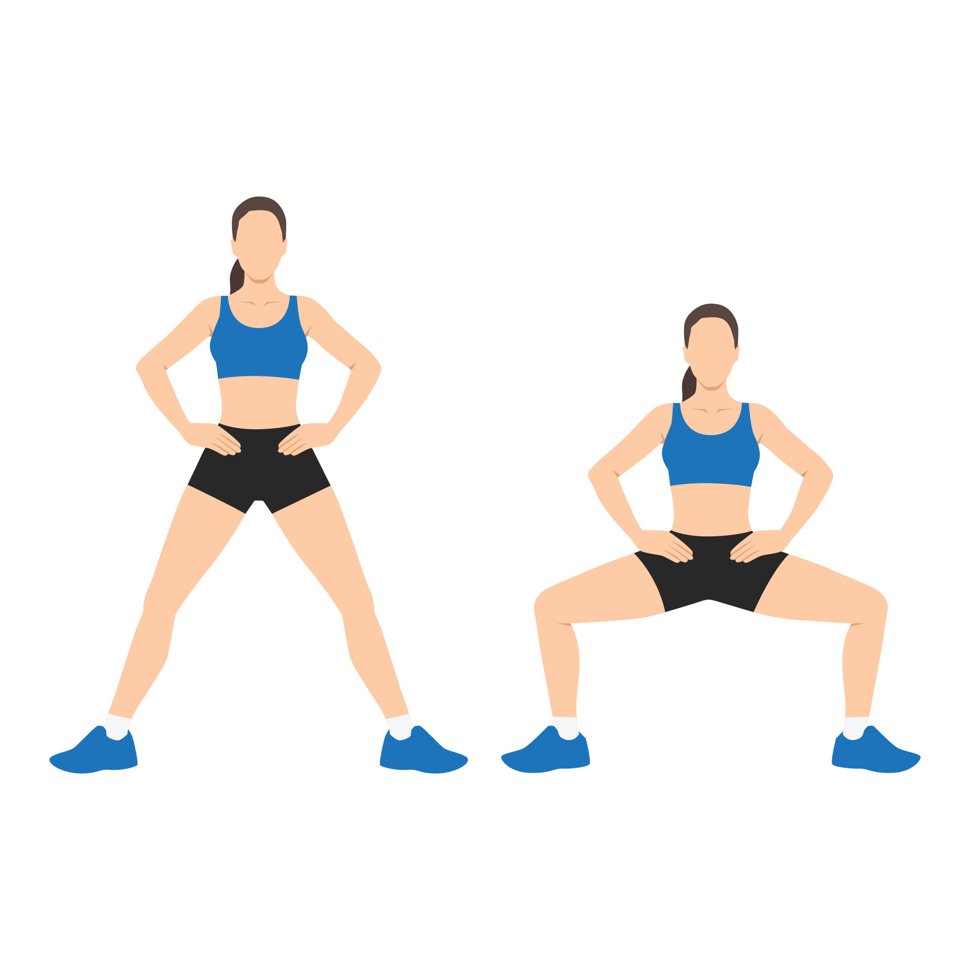 Woman Doign Wide Squats Or Sumo Squat Exercise Workout For The Buttocks And Hips 26177944