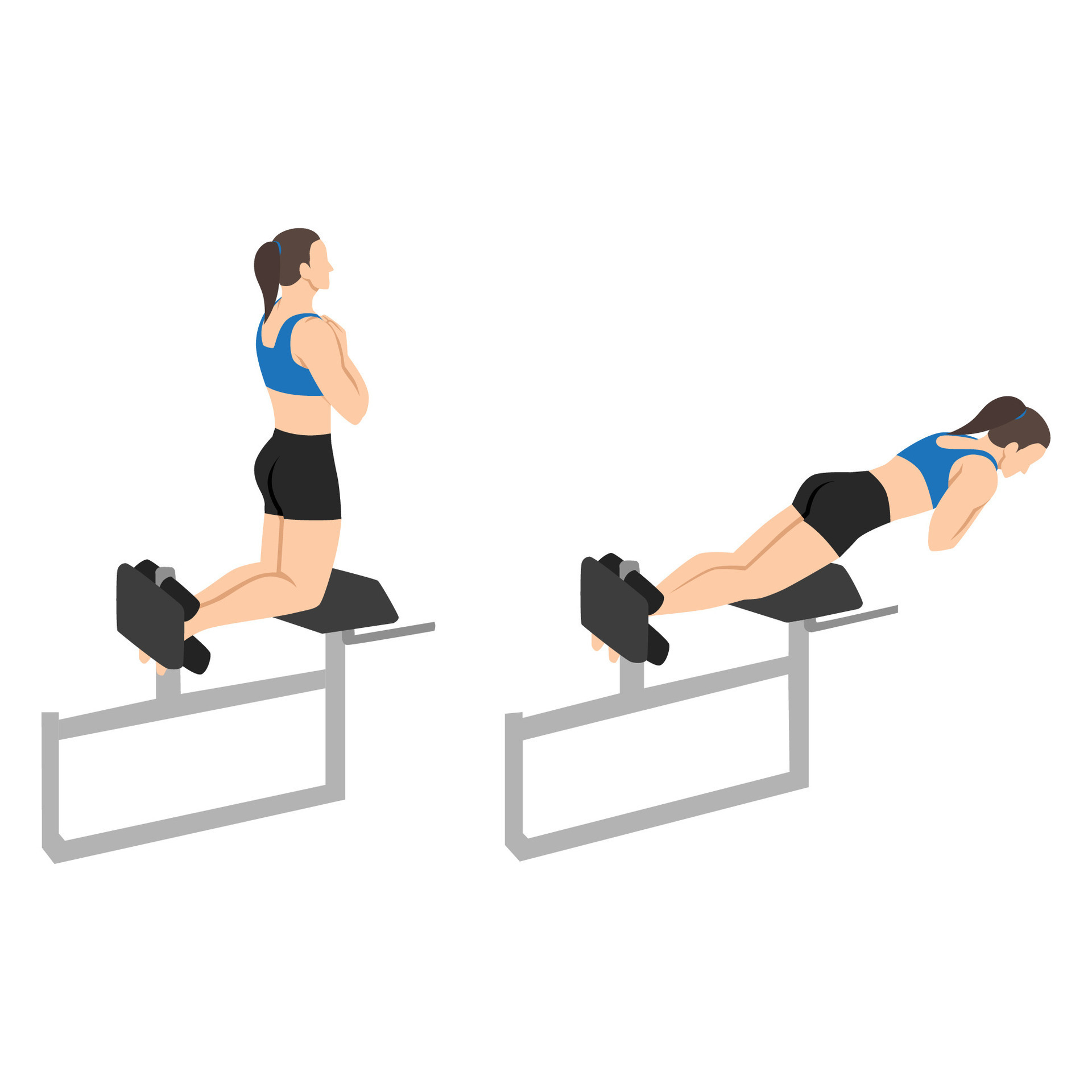 Woman doing glute ham raise exercise. Glute Ham Developer Back ... Woman doing glute ham raise exercise. Glute Ham Developer Back ...