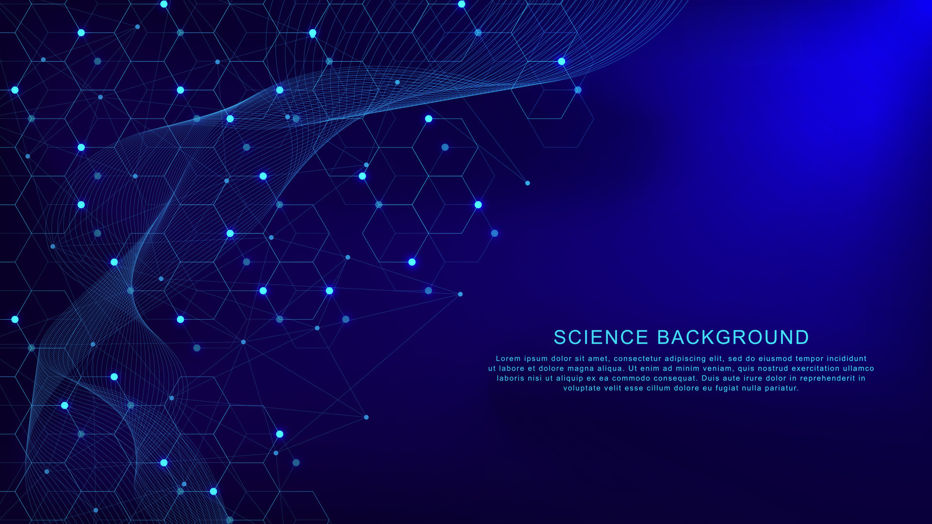 Abstract Connecting Dots And Lines With Wave Flow Big Data Visualization Social Networking