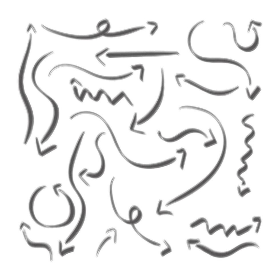 set of black hand drawn arrows 26183128 Vector Art at Vecteezy