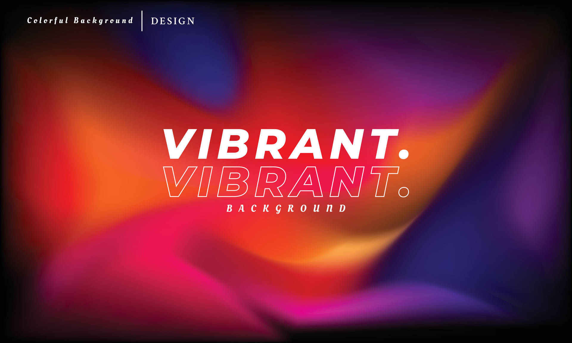 Colorful And Vibrant Gradient Mesh Background Template Copy Space
