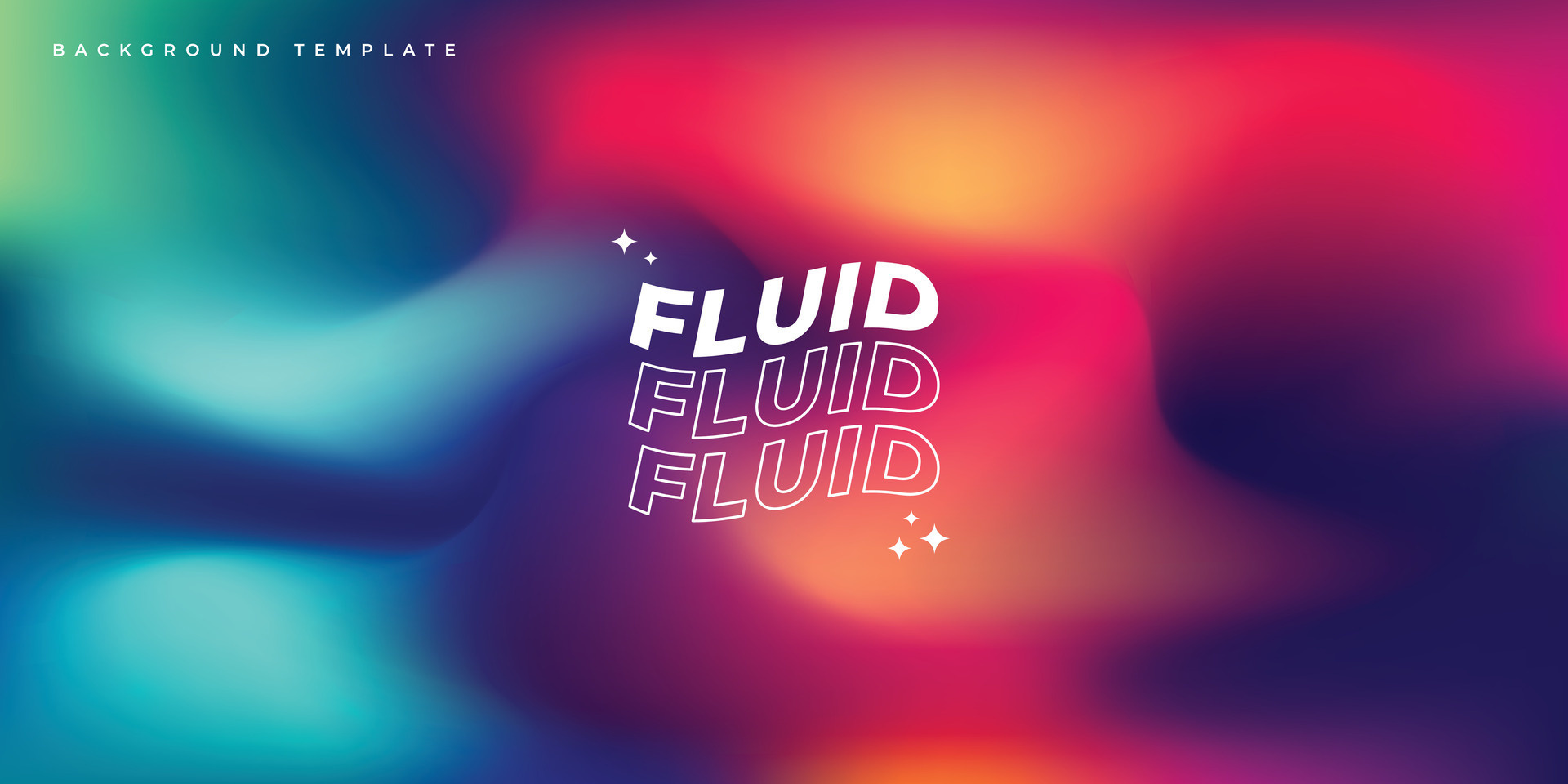 Colorful Fluid Gradient Mesh Background Template Copy Space Dynamic Colour Gradation Poster Or