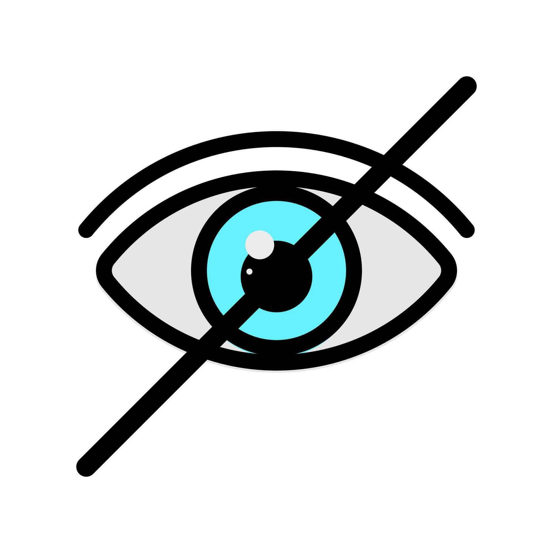 Hide icon eyes. Hidden symbol. Invisible icon. Dead. Invisible sign.No ...