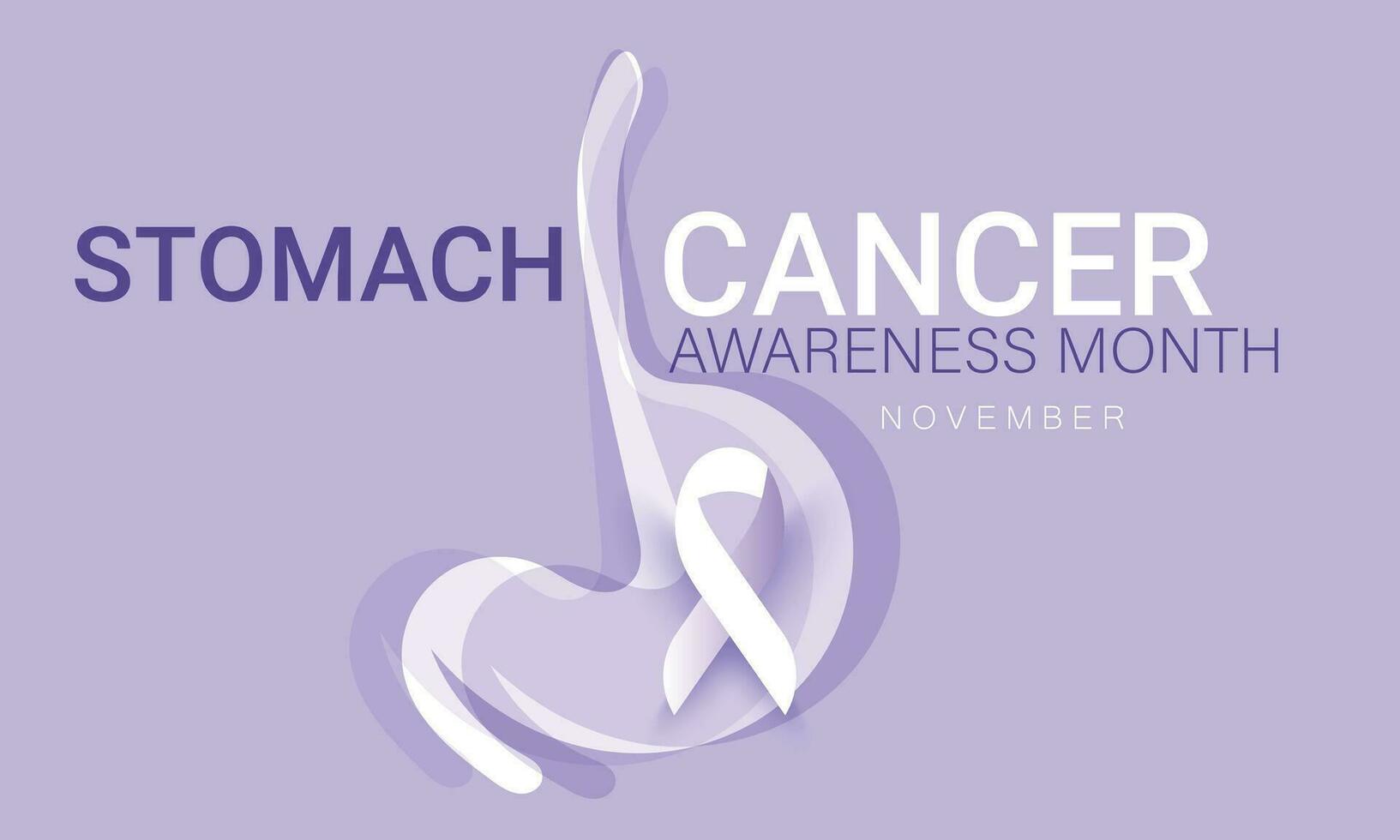 Stomach Cancer Awareness Month Background Banner Card Poster
