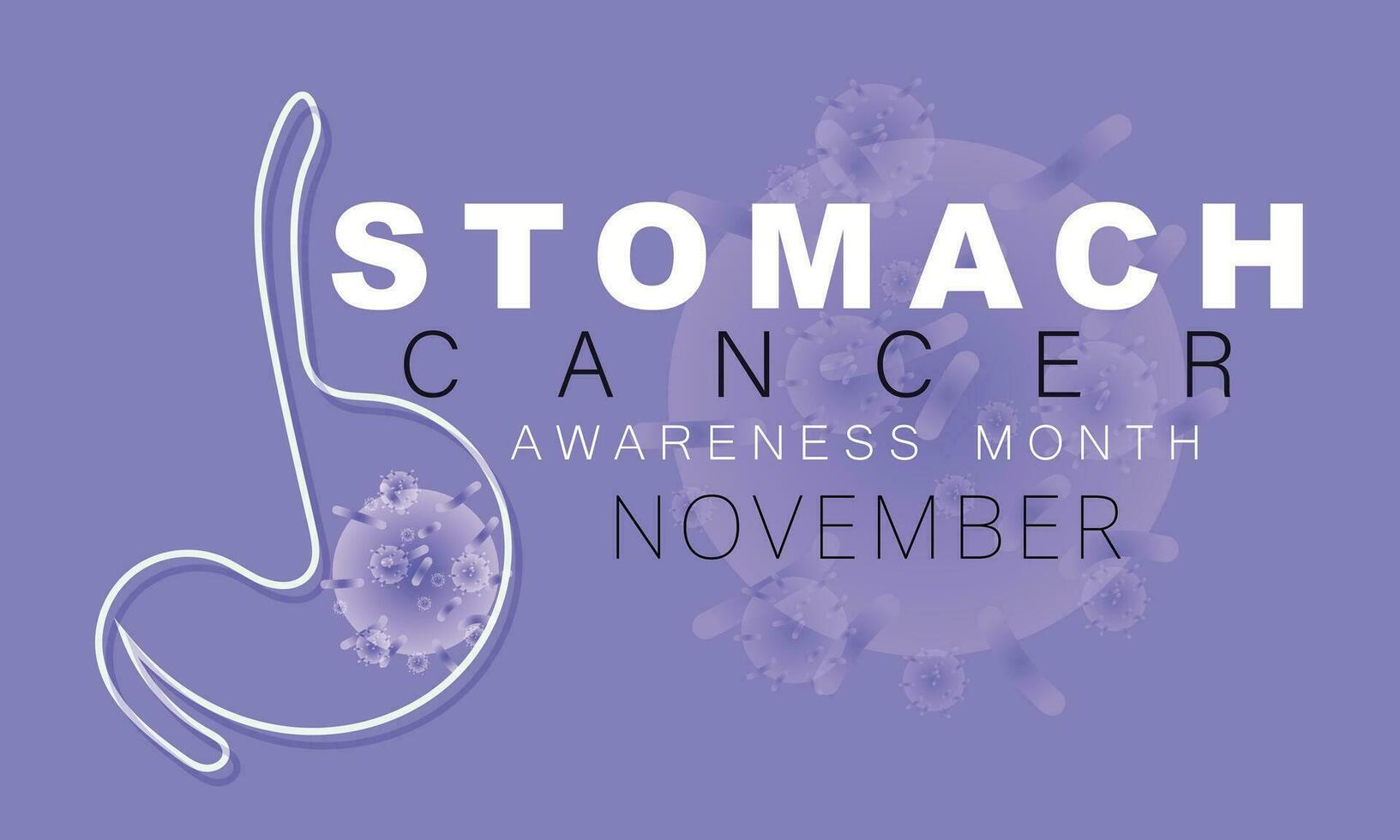 Stomach Cancer Awareness Month Background Banner Card Poster