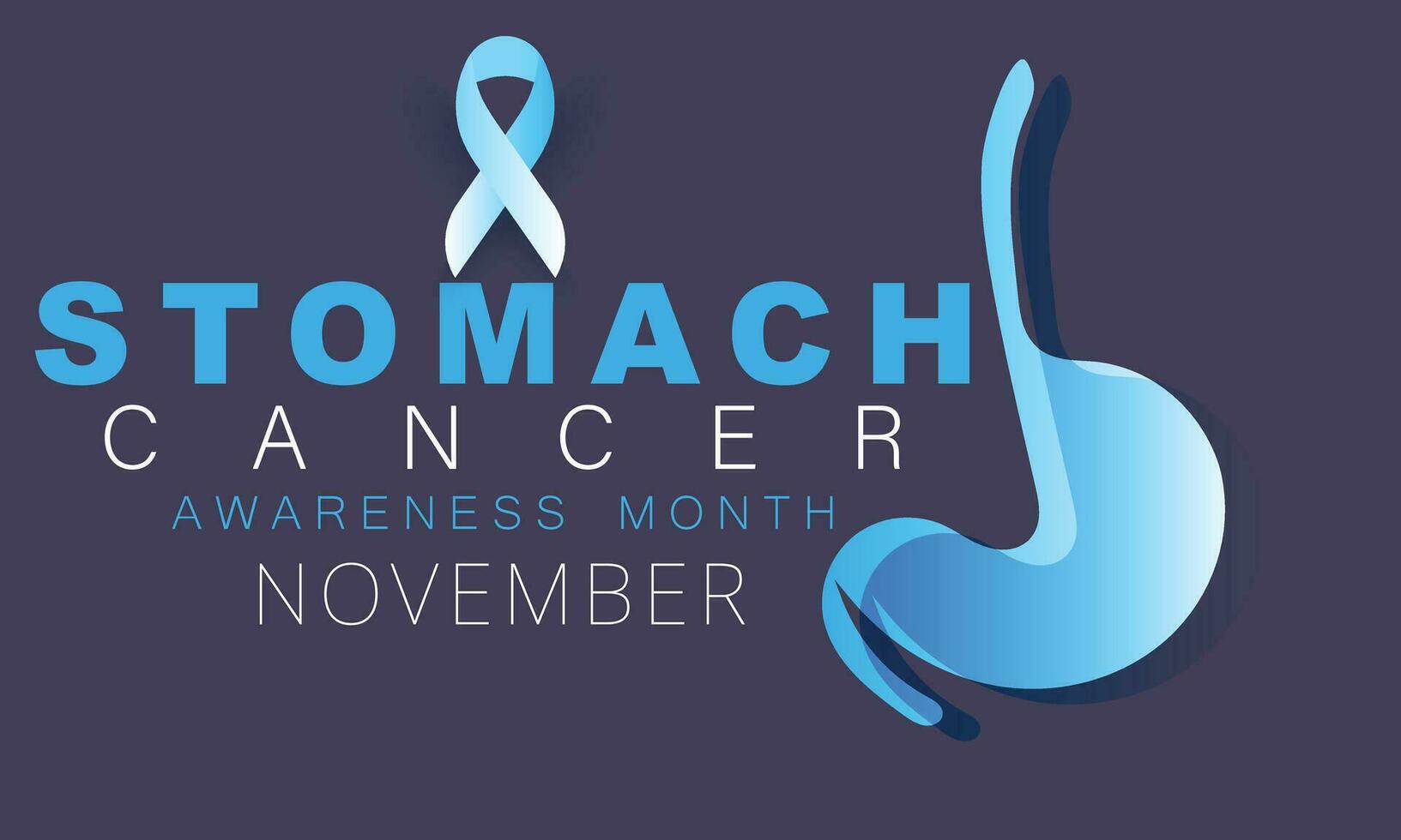 Stomach Cancer Awareness Month Background Banner Card Poster