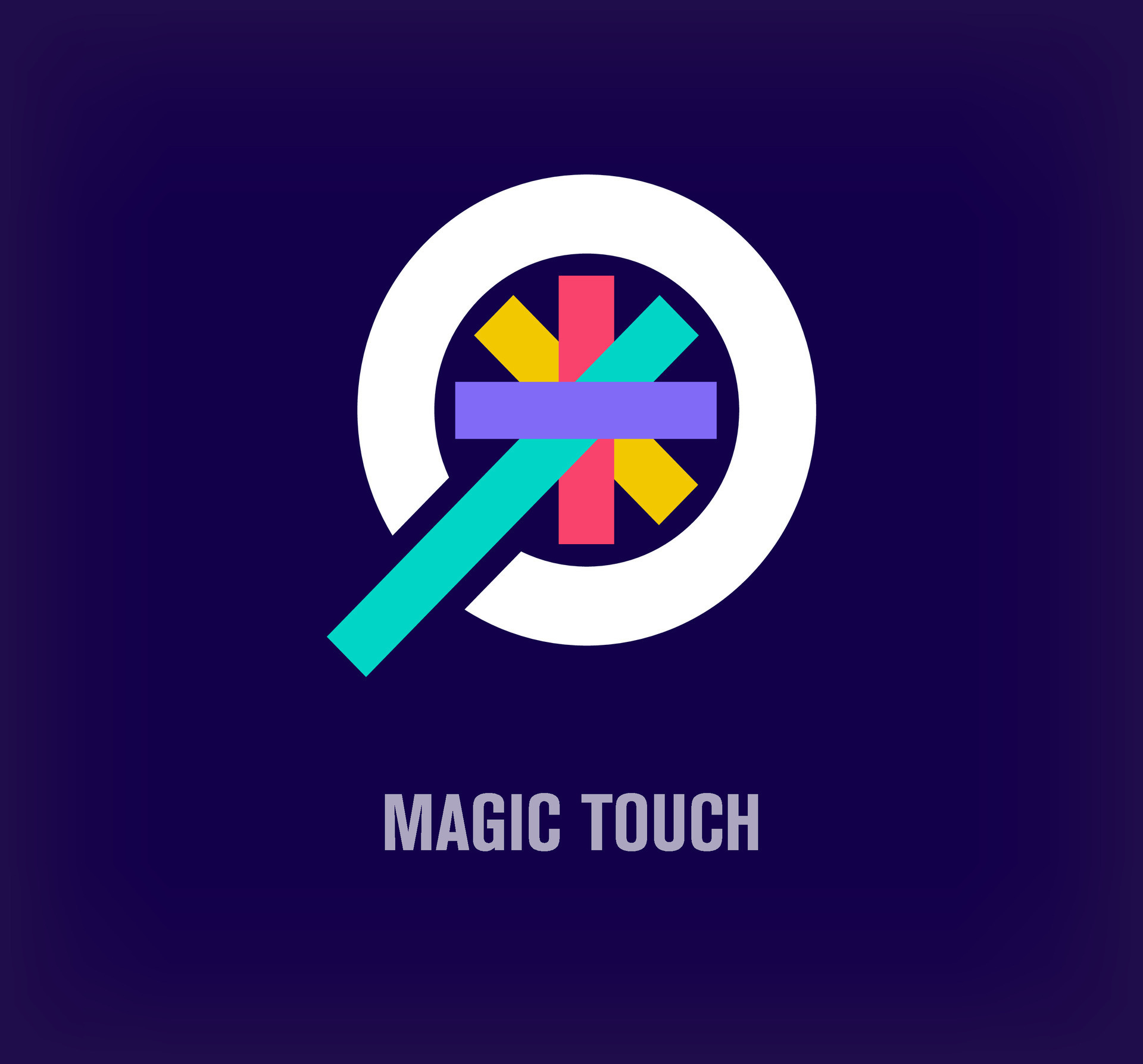 creativo magia varita mágica logo. único color transiciones único magia toque logo modelo ...