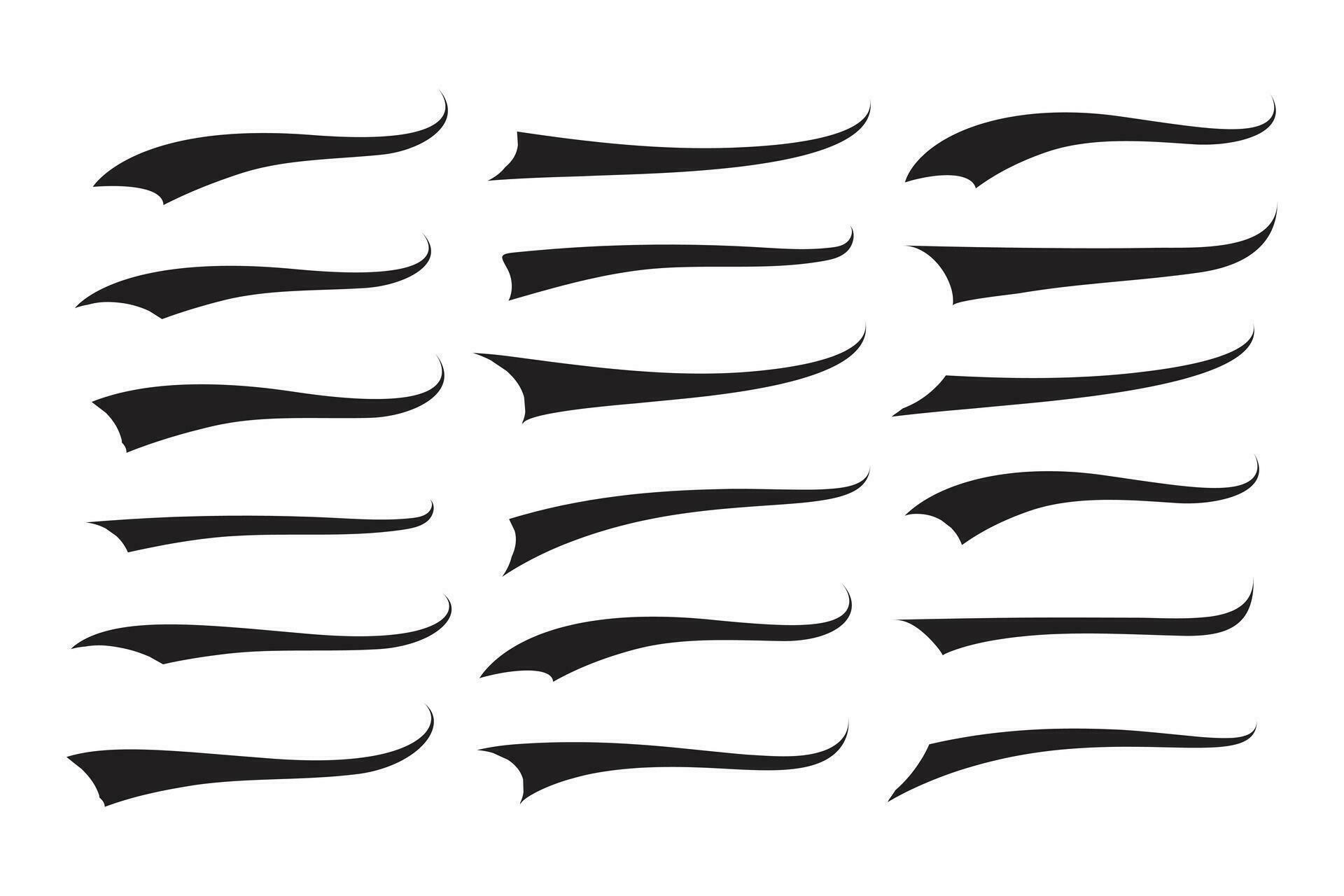 Text Tails Swoosh Baseball Sign, Typography font curve tail, font swoosh curly ornamental vector ...