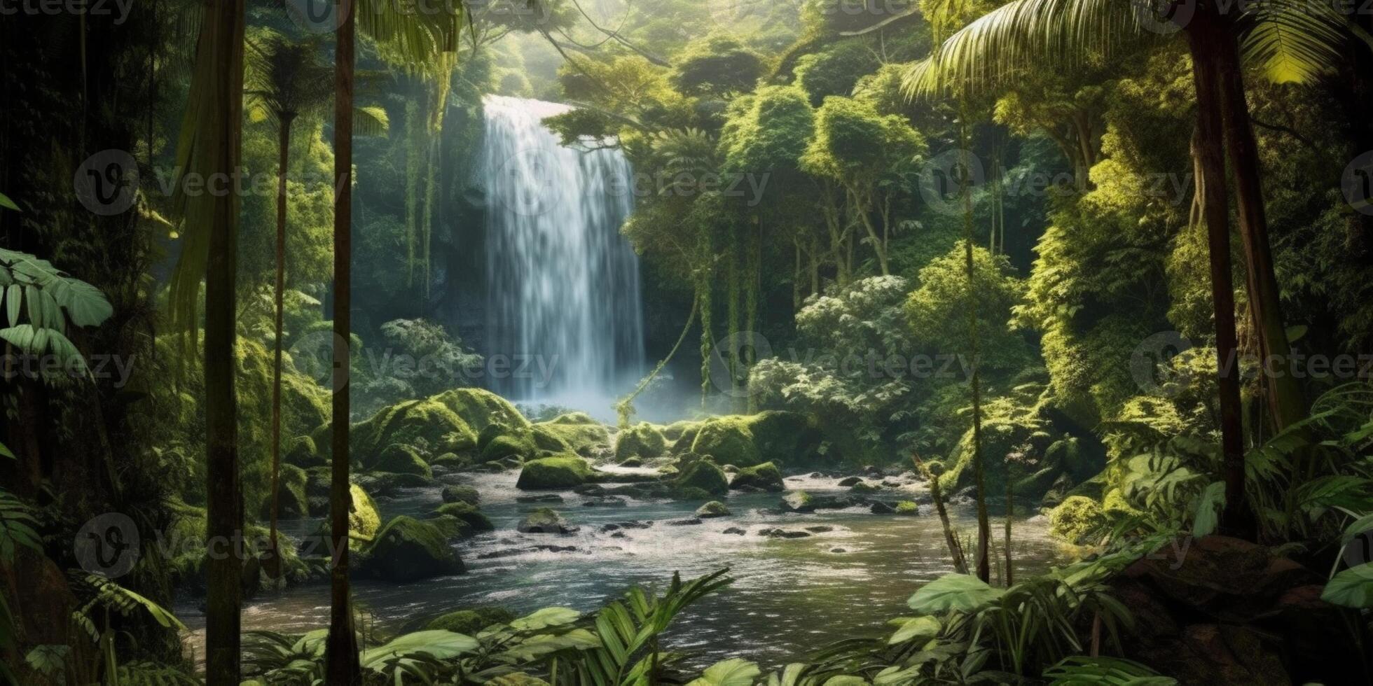 Tropical forest view Background, 26198430 Stock Photo at Vecteezy