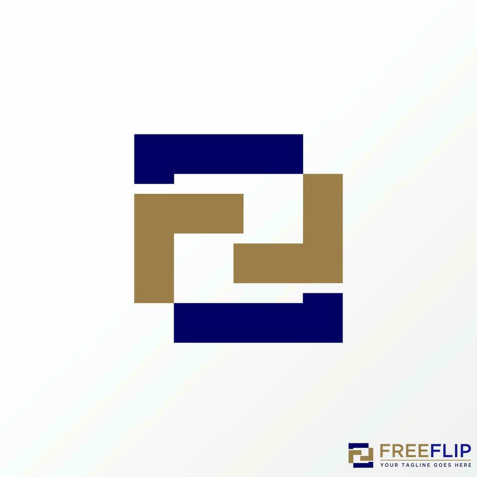 Logo design graphic concept creative abstract premium free vector stock letter F or FR font flip ...