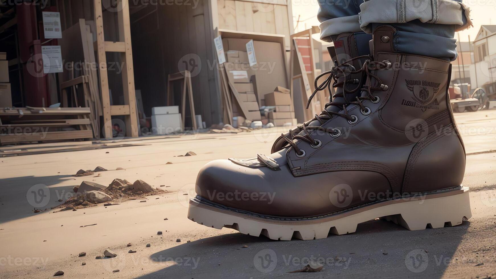 Labor Day Tribute The Journey of Worn out Work Boots. AI Generated ...