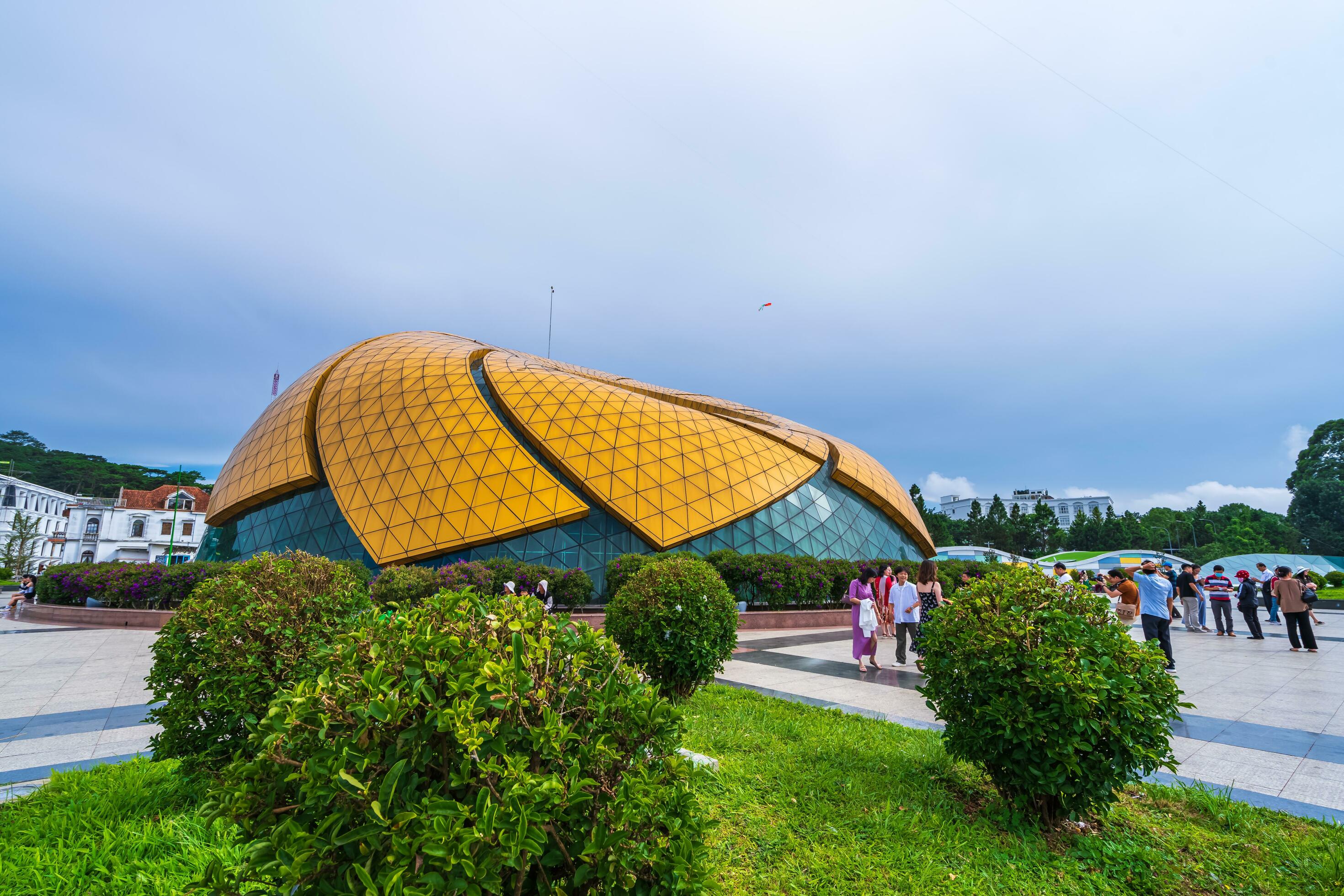 Da Lat, Viet Nam - 3 June 2023 DaLat Opera House, iconic in Da Lat city at Lam Vien square ...
