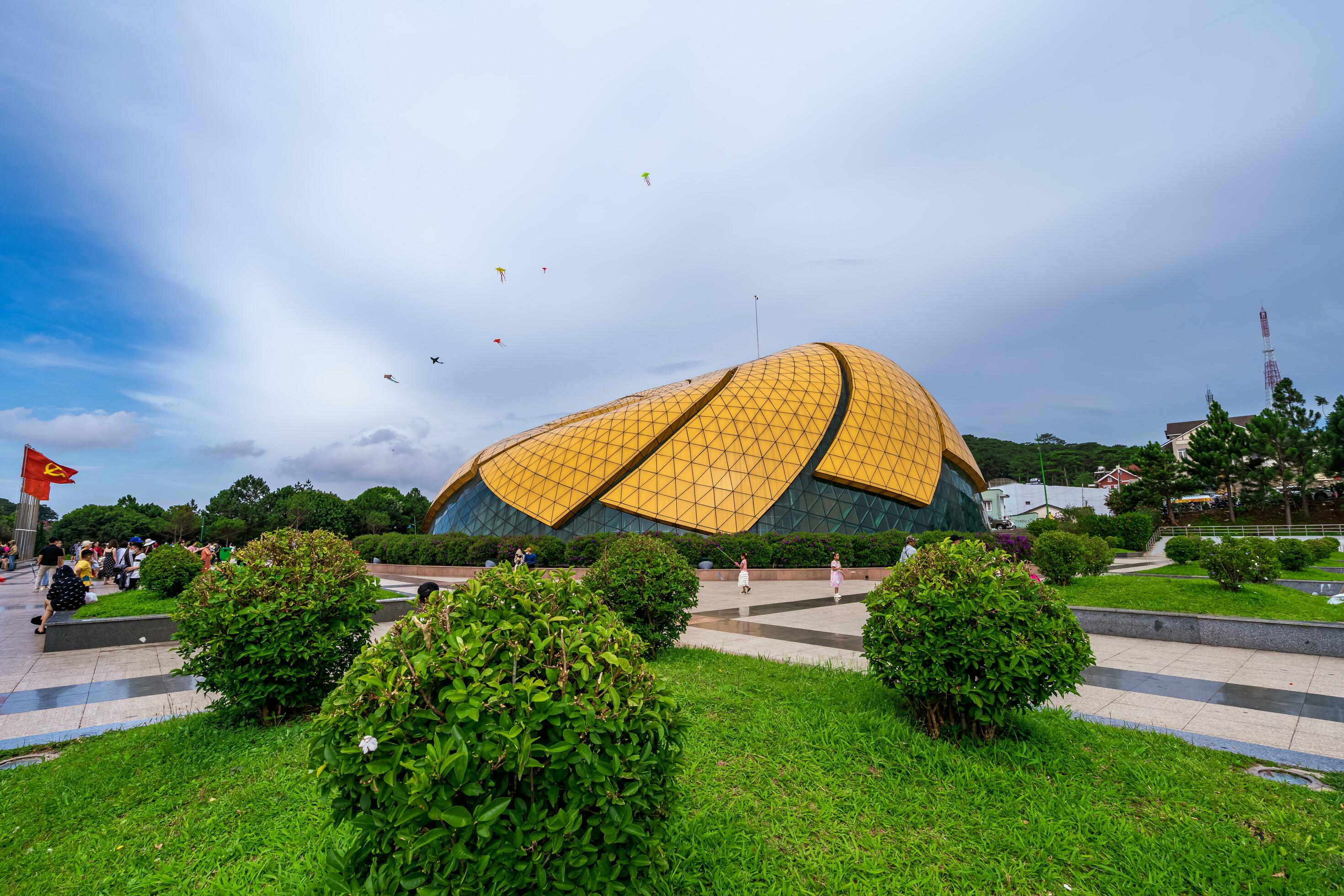 Da Lat, Viet Nam - 3 June 2023 DaLat Opera House, iconic in Da Lat city at Lam Vien square ...