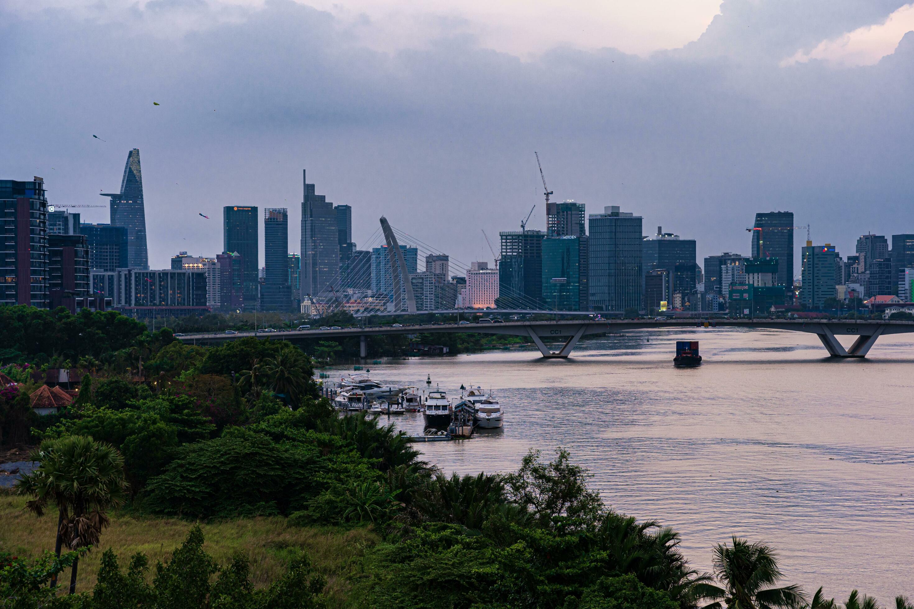 Ho Chi Minh, Viet Nam - 28 April 2023 Sunset view at Landmark 81 - it ...