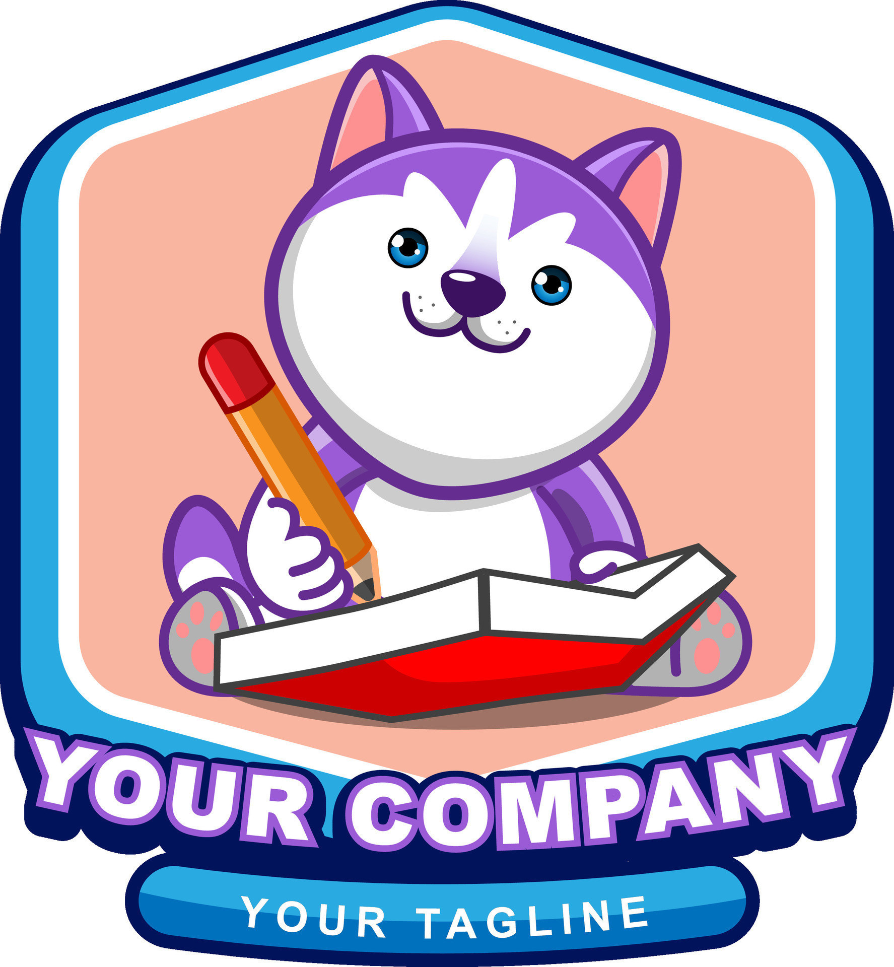 linda fornido mascota logo modelo 26226327 Vector en Vecteezy