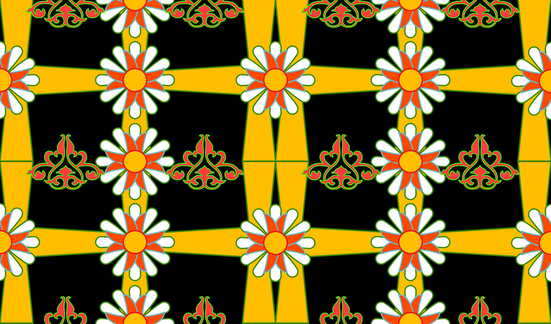 Vector File Seamless Pattern Floral Style Leaves Active Background Or