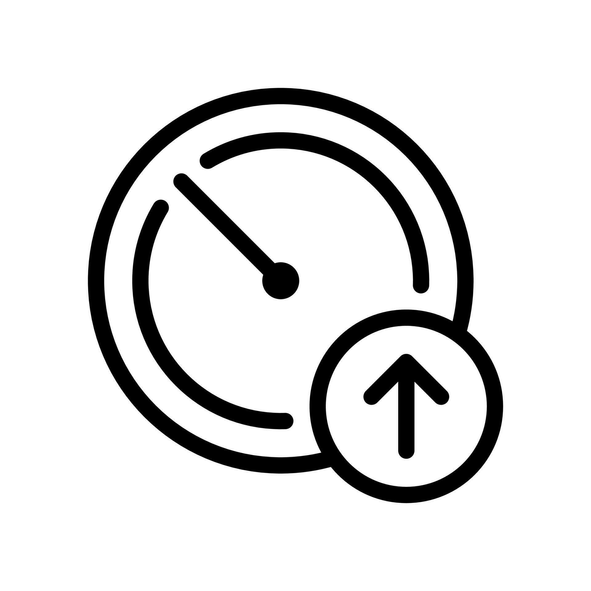 Upgrade performance, increase speed icon in line style design isolated on white background ...